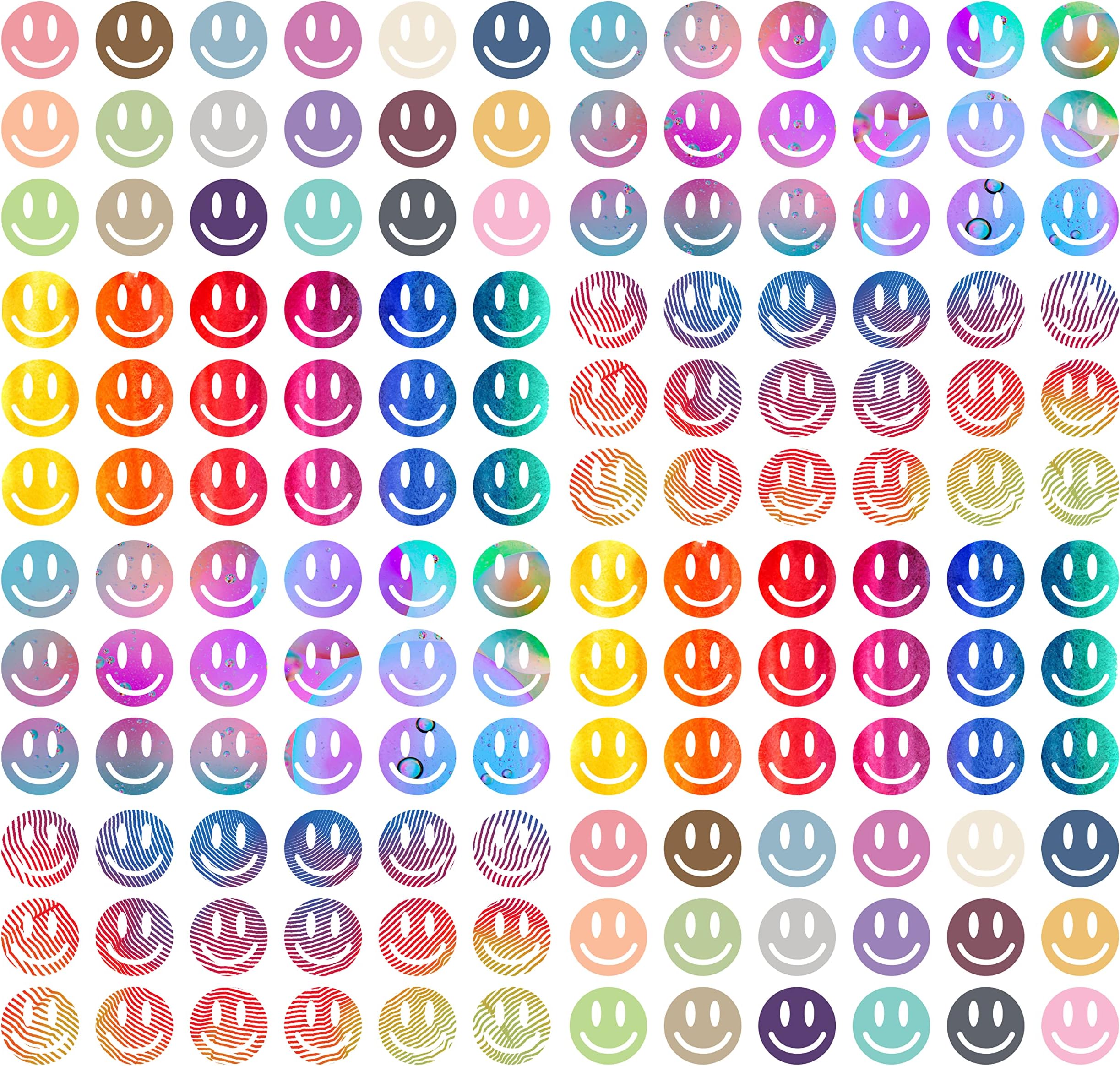 Amazon.com : easykart labels 3600 PCs Happy Smile Face Stickers ...