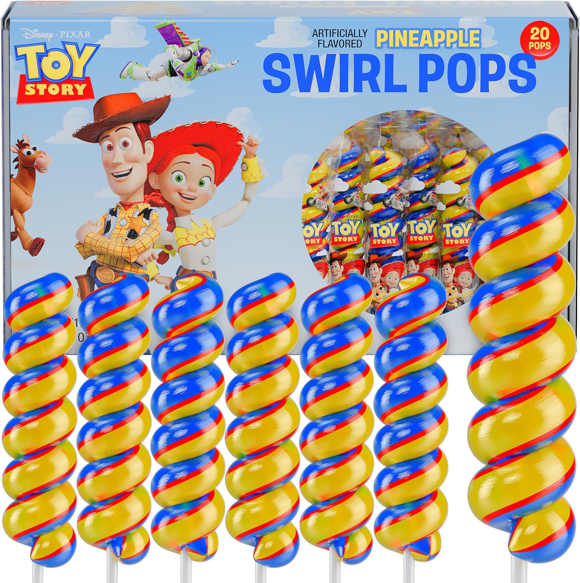 Amazon.com : Toy Story Individually Wrapped Lollipop Rings Birthday ...