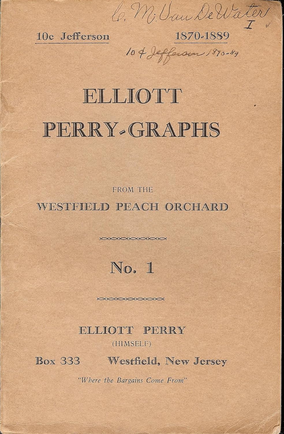 Elliot Perry-Graphs from the Westfield Peach Orchard: No. 1; 10c ...