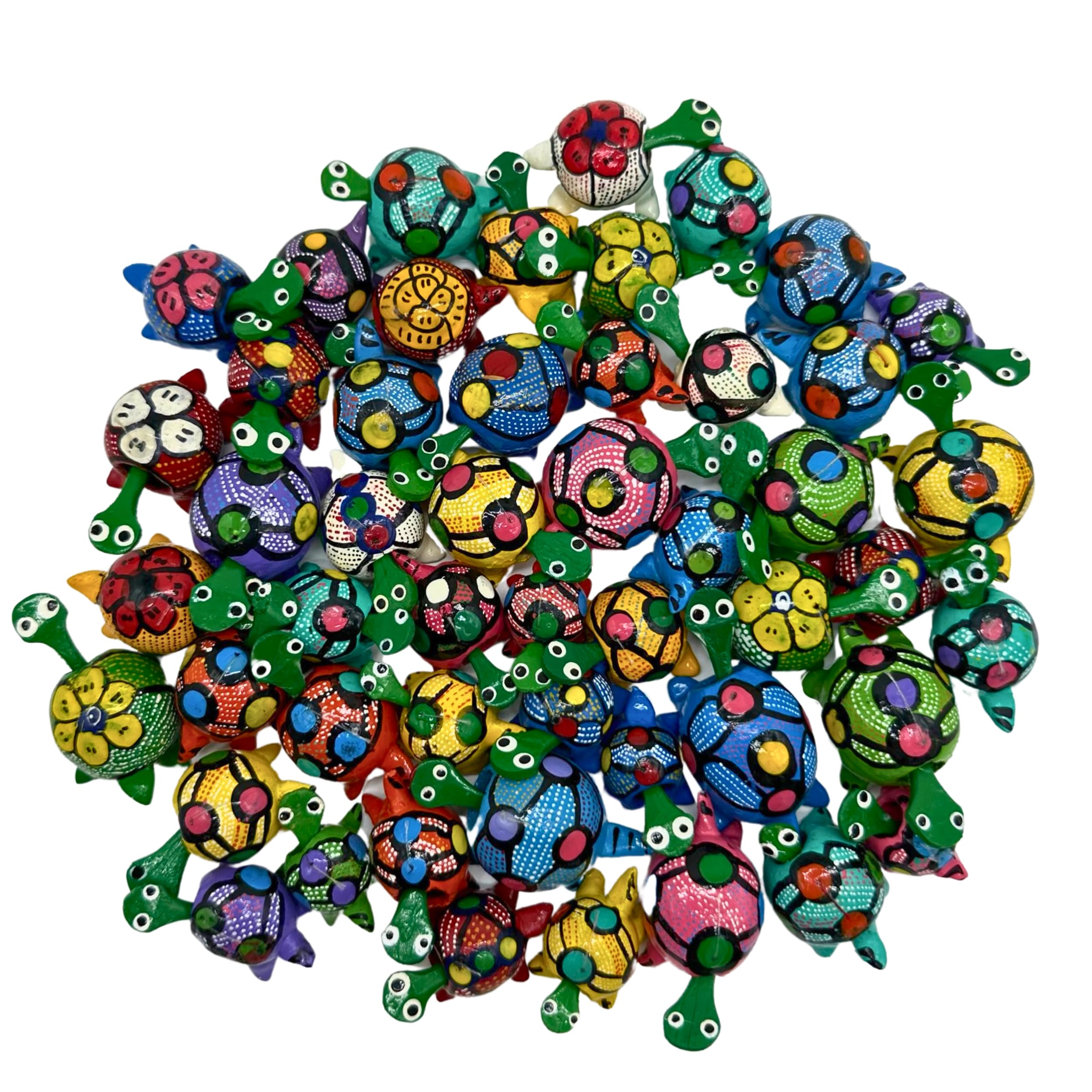 Amazon.com: Turtle Mexican Bobbles | Hand Painted Wood | Bulk Turtles ...