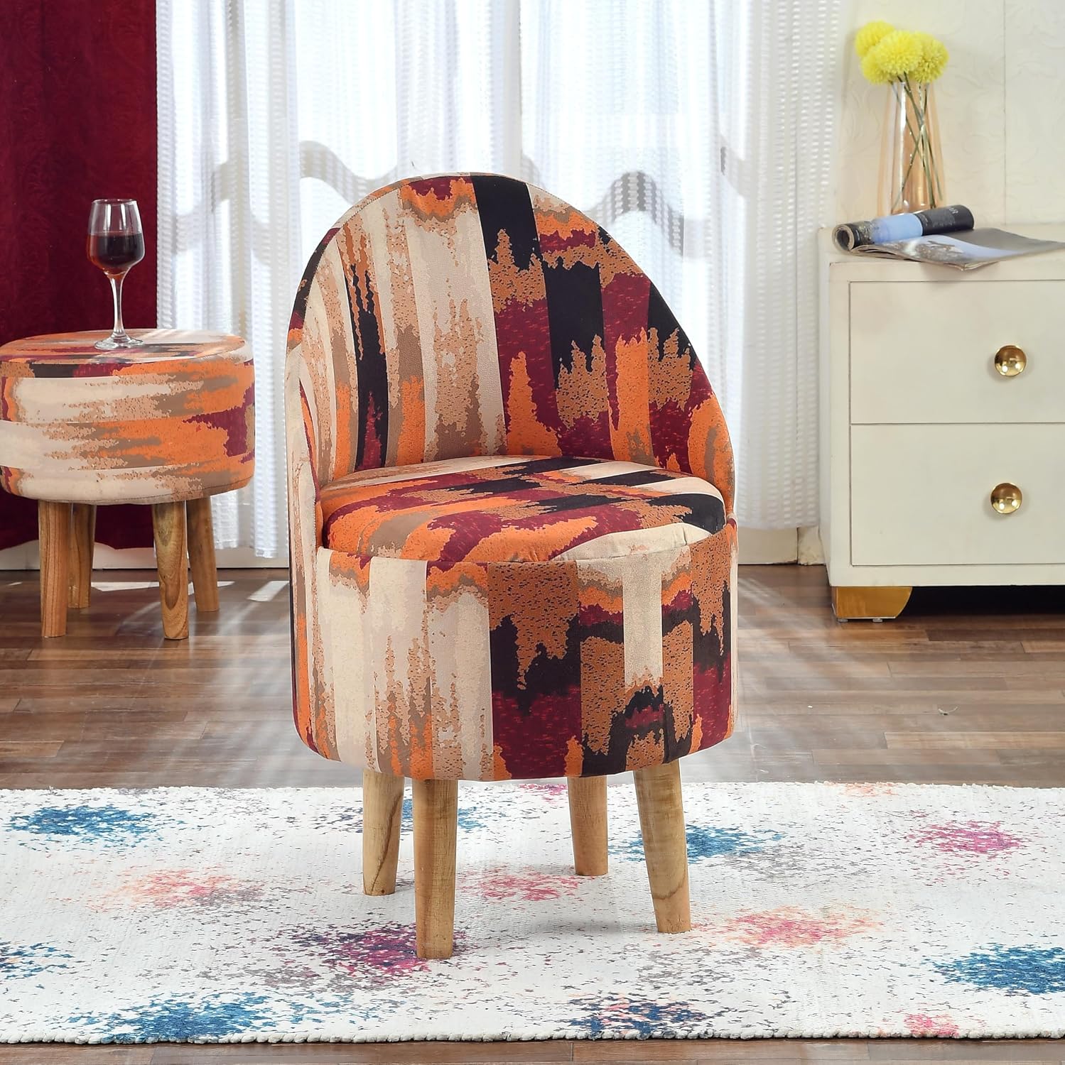 Homeaccex Ottoman Chair and Stool Combo Accent Chairs with Ottoman ...
