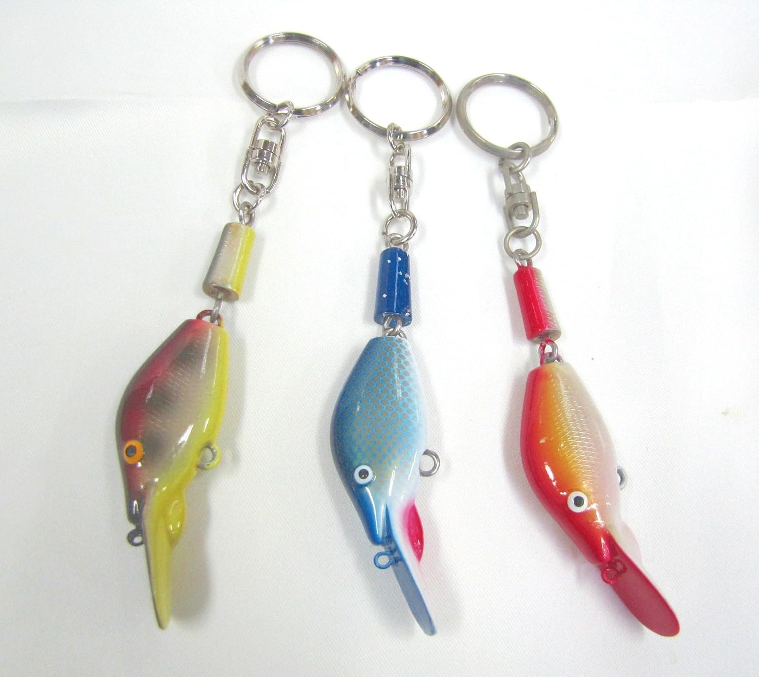 Amazon.com: Keychain Fishing Lure Ship Yellow × red System
