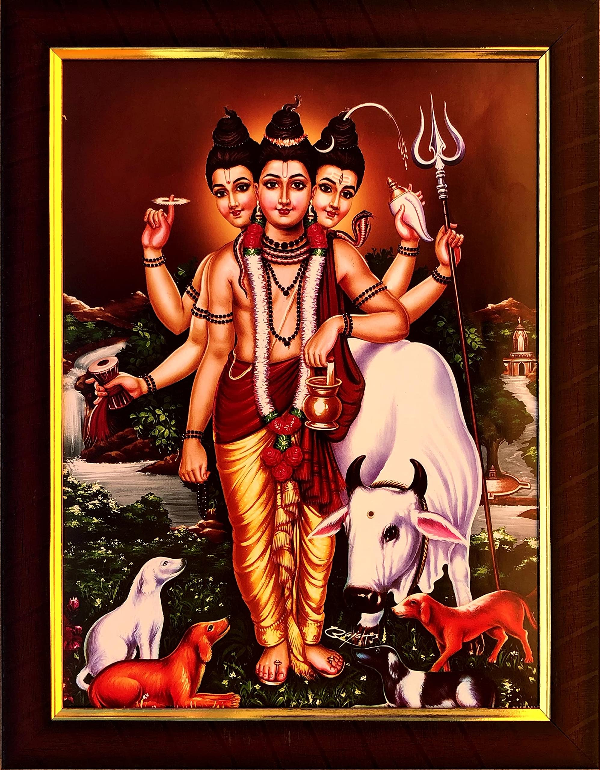 Buy Garuda Photos - God Sri Dattatreya Photo Frame for Pooja (Dattaguru ...