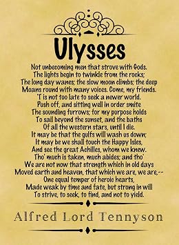 Amazon.com: A4 Size Parchment Poster Classic Poem Alfred Lord Tennyson ...
