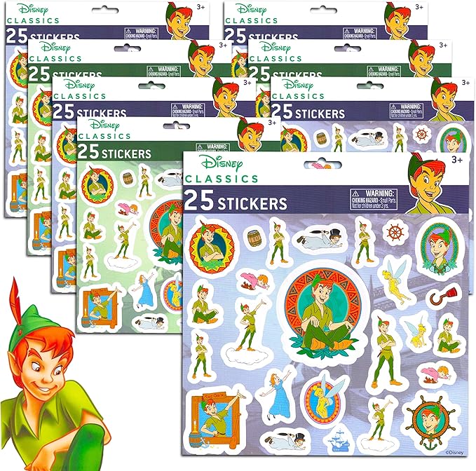 Amazon.com: Classic Peter Pan Stickers Party Favors Set ~ Bundle with ...