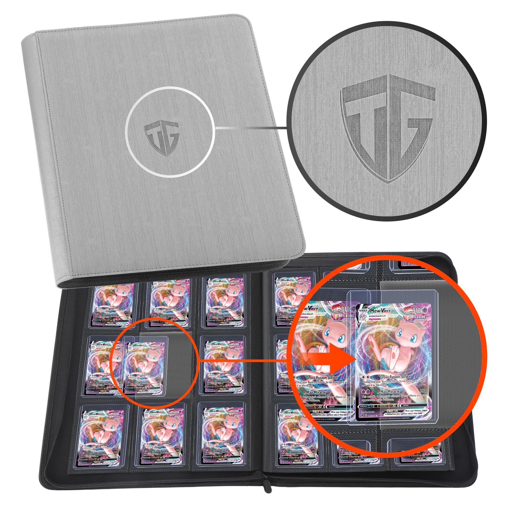 Amazon.com: TCGUARD Toploader Binder,Holds 216 Toploaders,9 Pocket Top ...