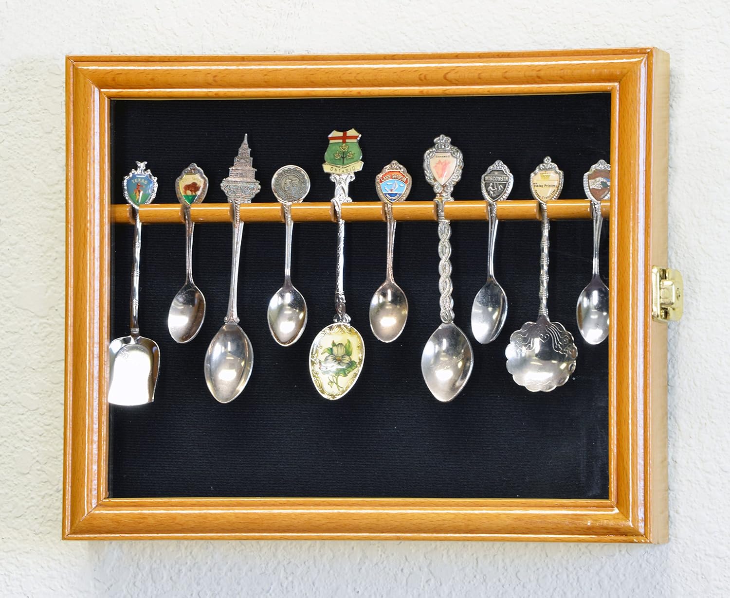 Amazon.com: 10 Spoon Display Case Cabinet Wall Mount Rack Holder w/98% ...
