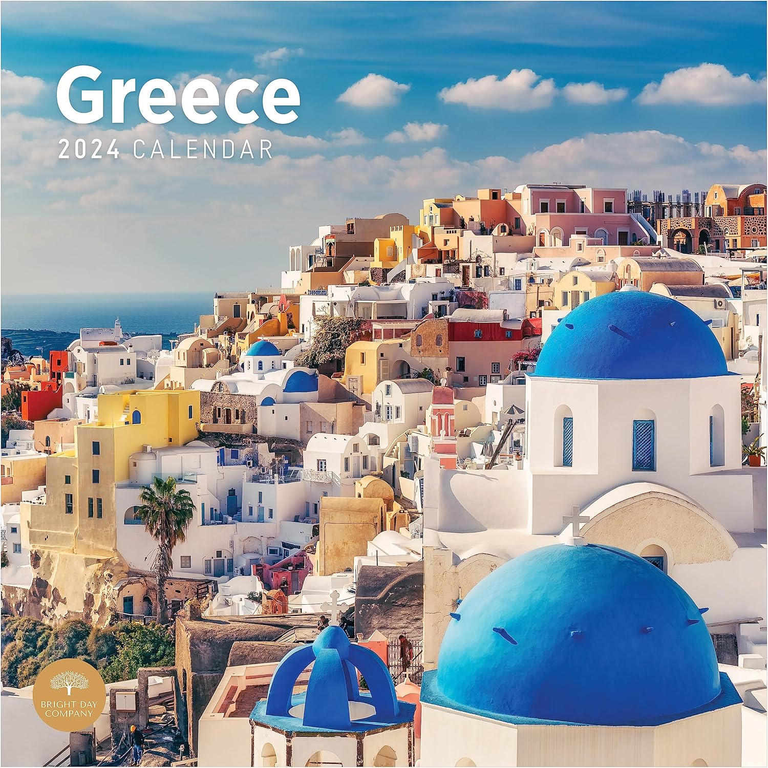 2024 Greece Monthly Wall Calendar by Bright Day, 12 x 12 Inch : Amazon ...