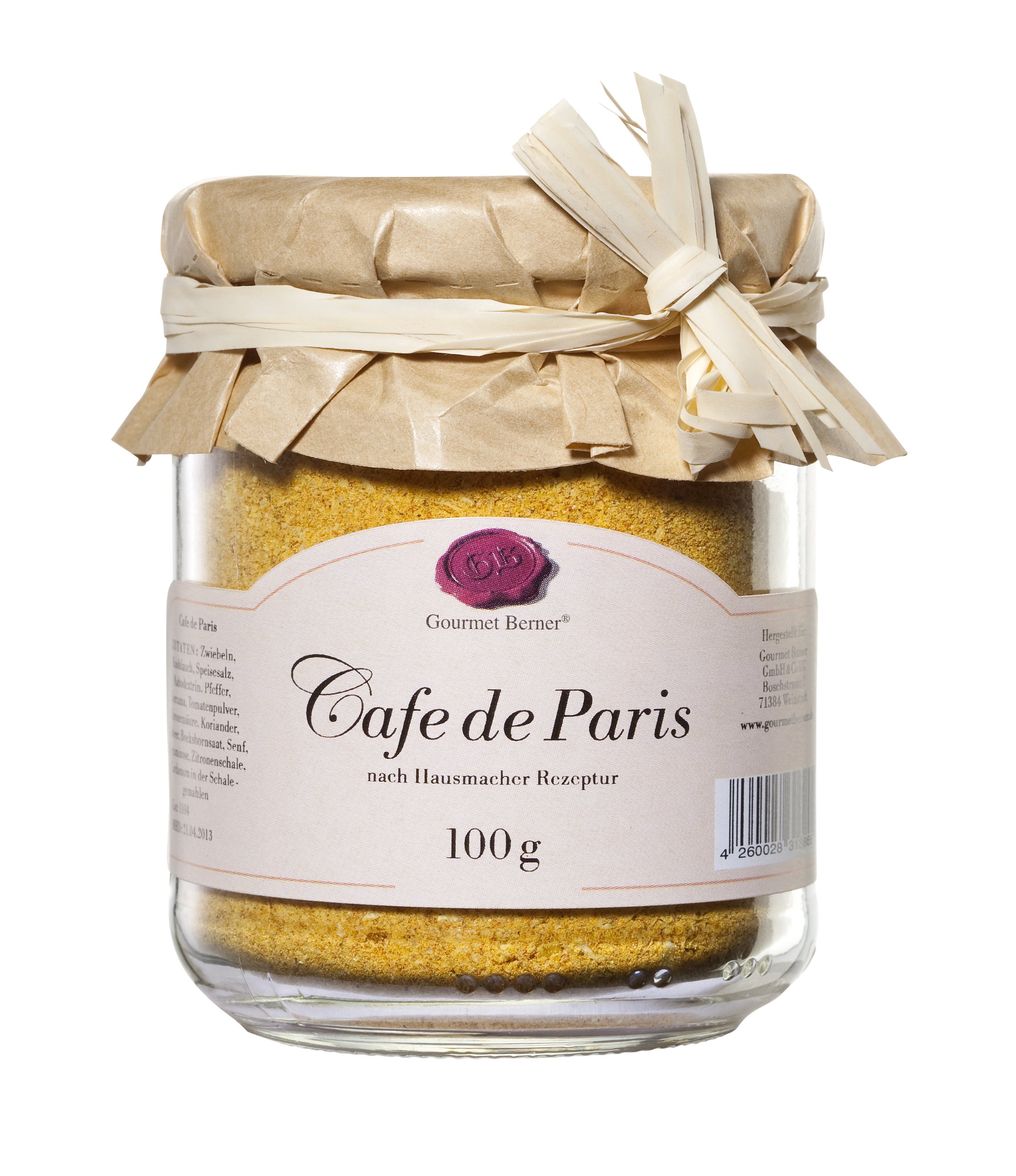 Gourmet Berner Cafe de Paris im 100g Glas : Amazon.de: Lebensmittel ...