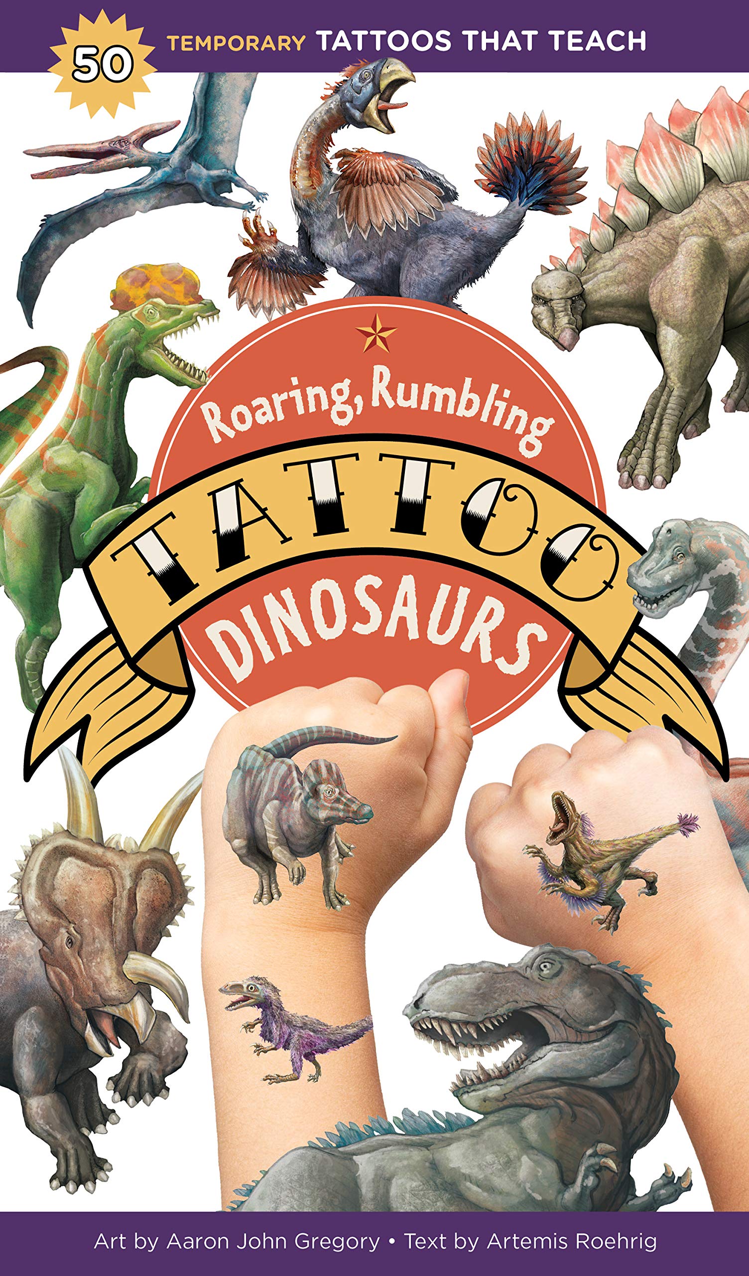 Roaring, Rumbling Tattoo Dinosaurs: 50 Temporary Tattoos That Teach ...