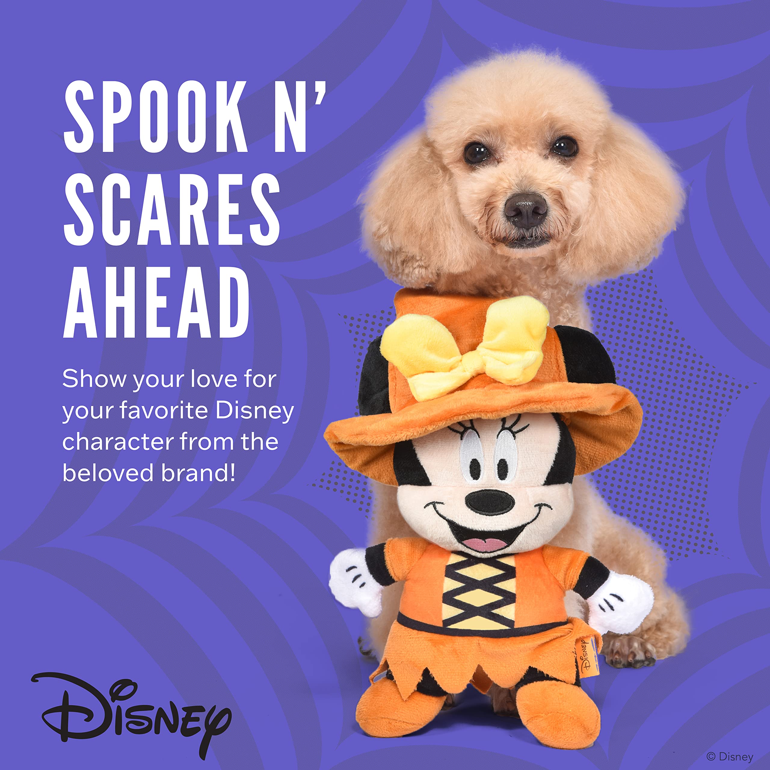 Snapklik.com : Disney For Pets 9" Halloween Plush Minnie Mouse Toy For ...