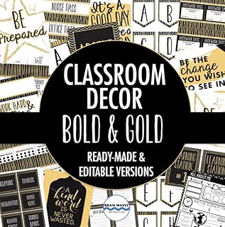Buy Classroom Decorations, Black and Gold Classroom s, Classroom s ...