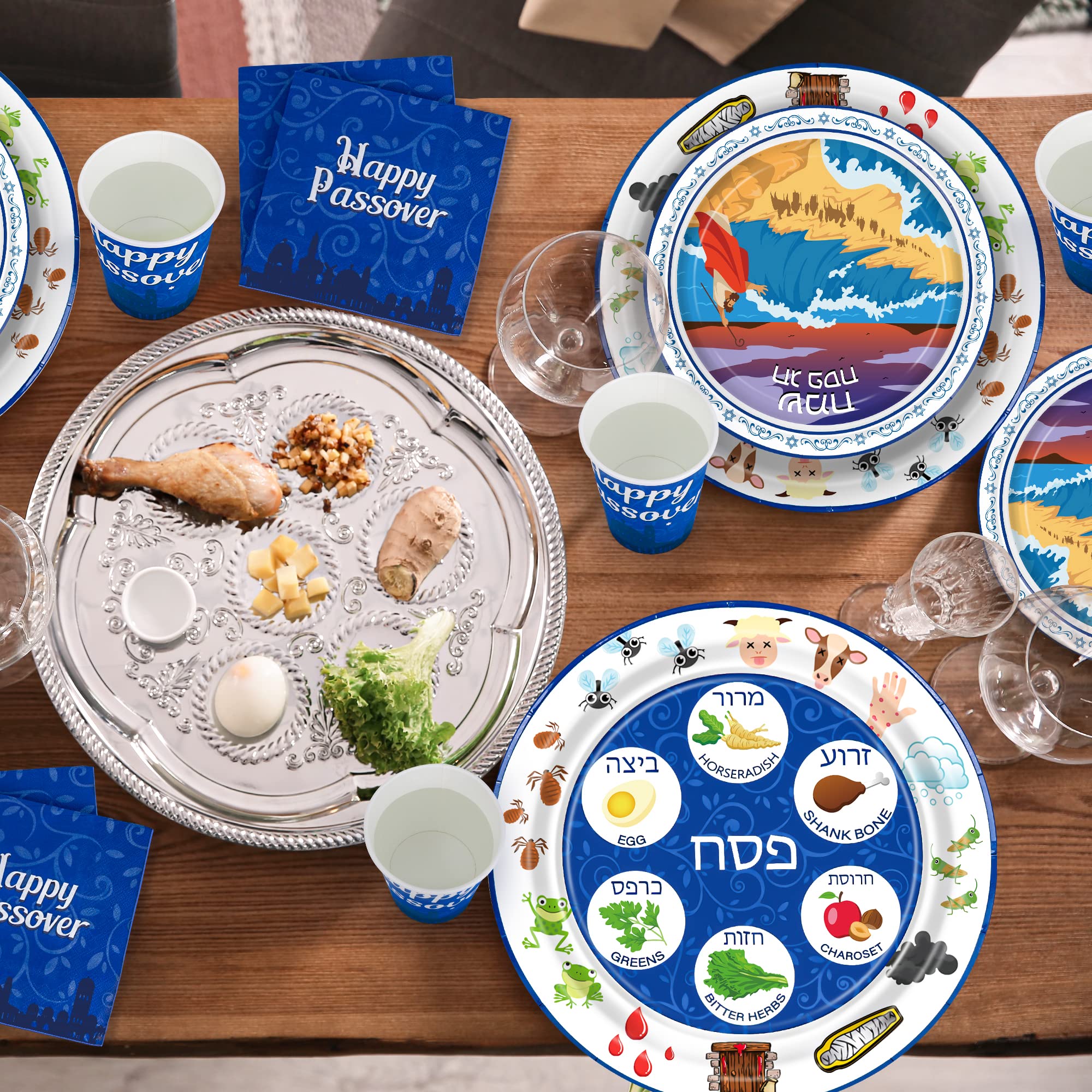 Seder Plates For Passover Passover Seder Plates (12-Pack) - Disposable ...