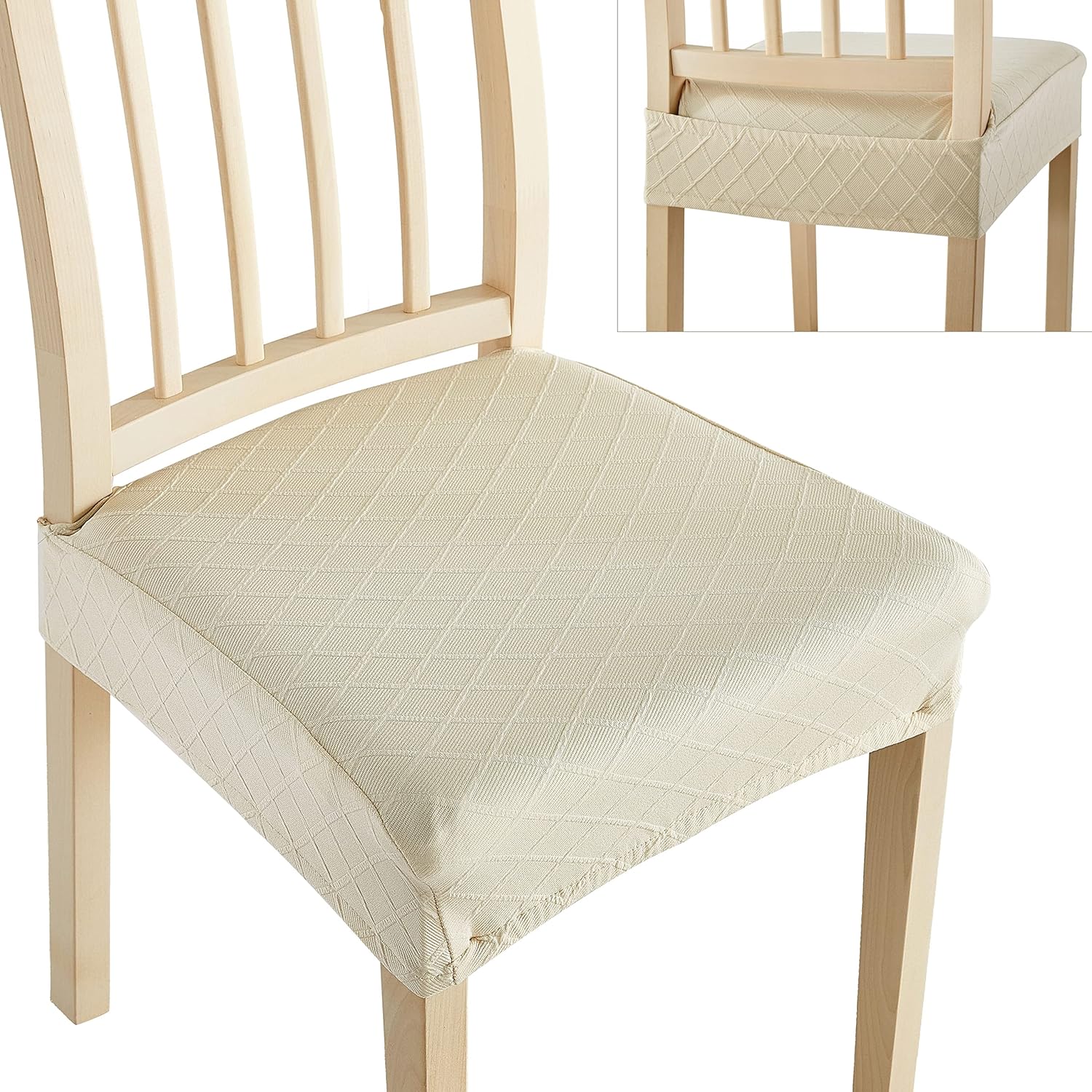 Amazon.com : AKTYS Chair Seat Covers for Dining Room 4 Pack,Stretch ...