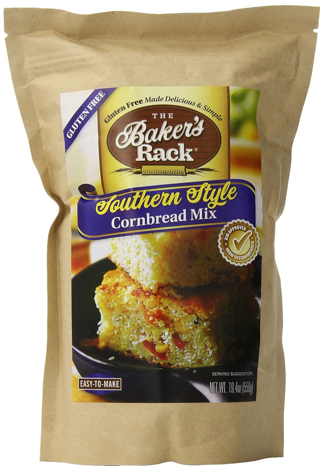 Amazon.com: Baker's Rack Gluten Free Southern Cornbread Mix, 19.4 Ounce ...