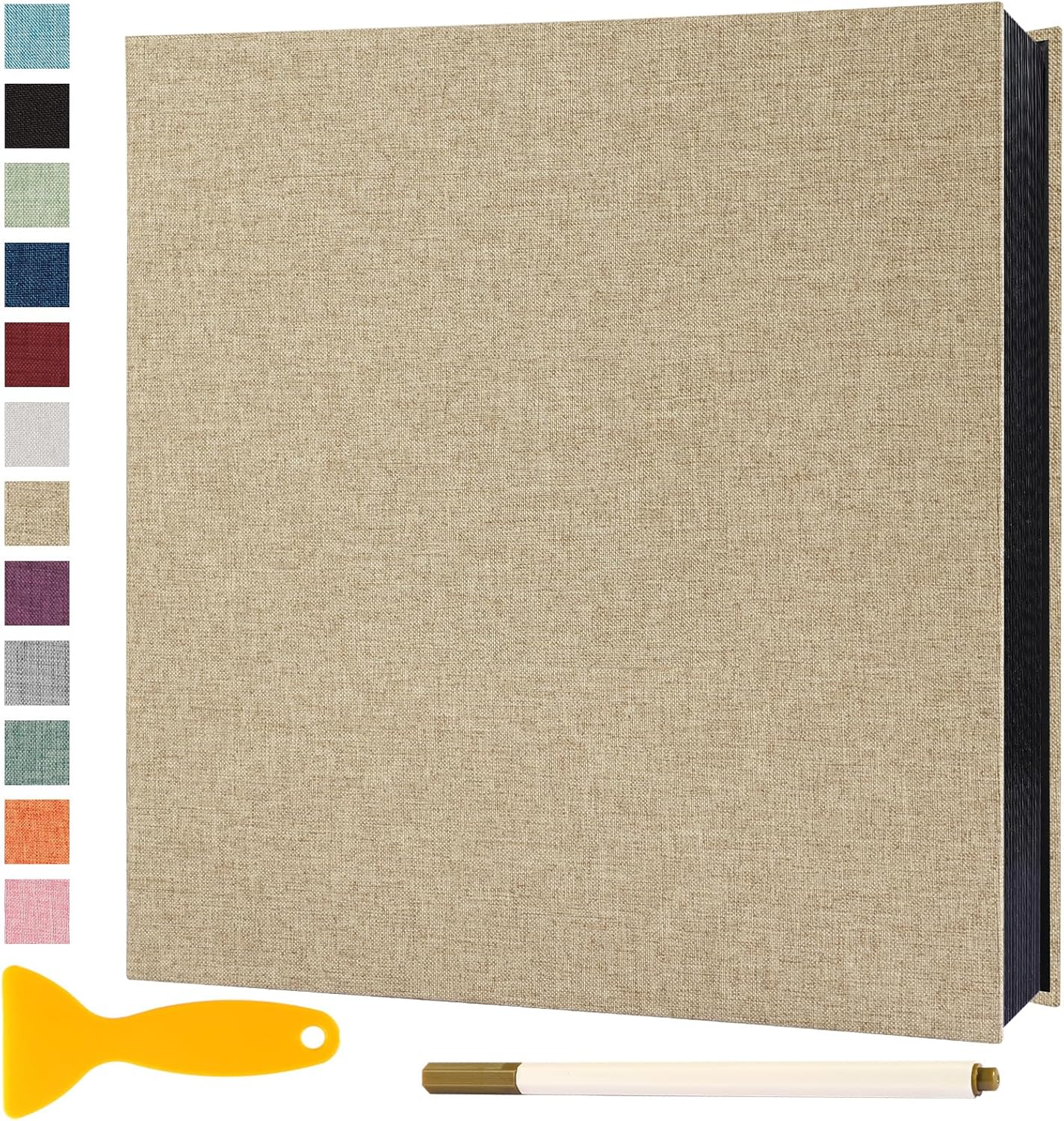 Amazon.com: Self Adhesive Photo Album Black Pages Scrapbook Pictures ...