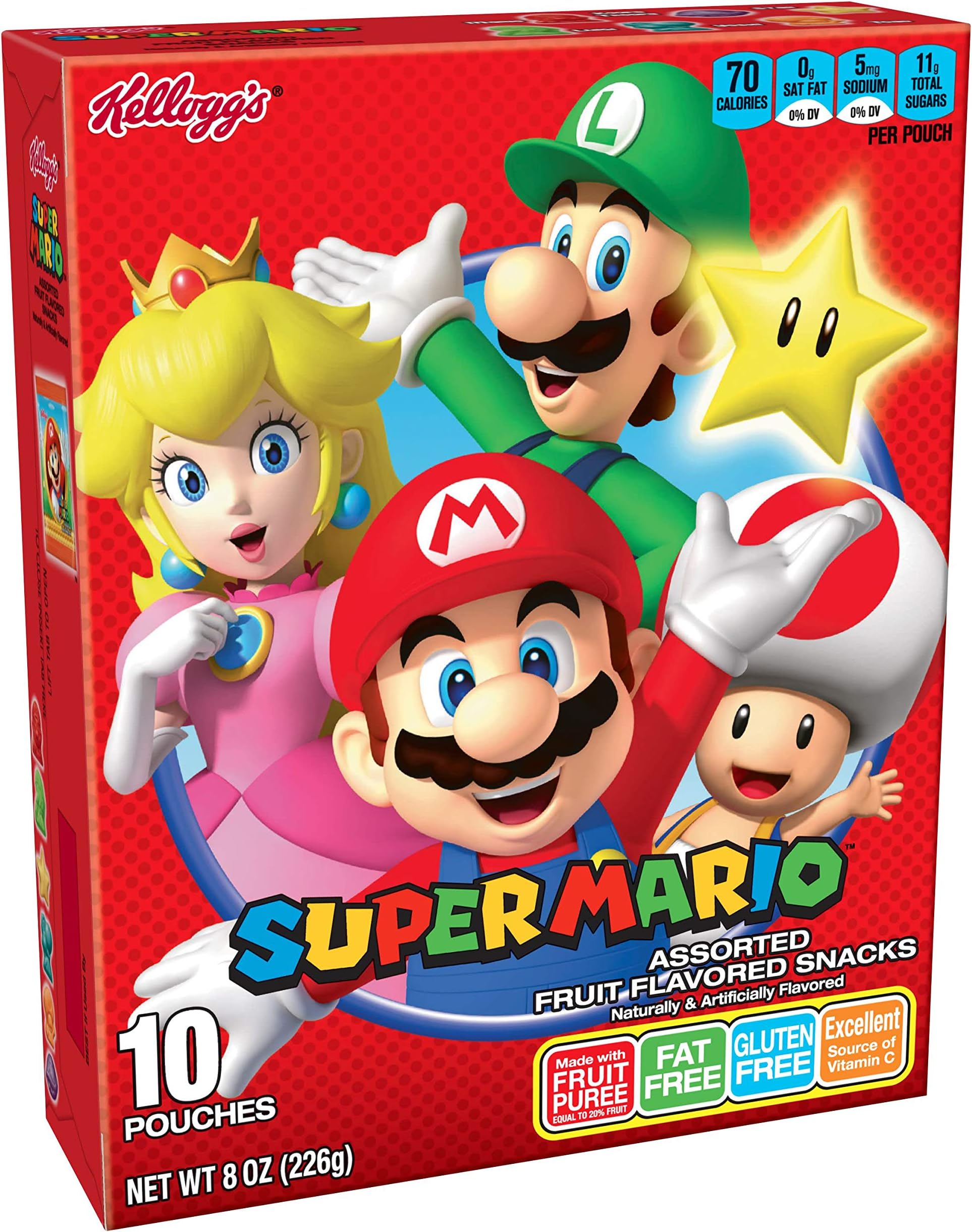 Amazon.com : Funables Fruity Snacks, Super Mario, Assorted Fruit ...