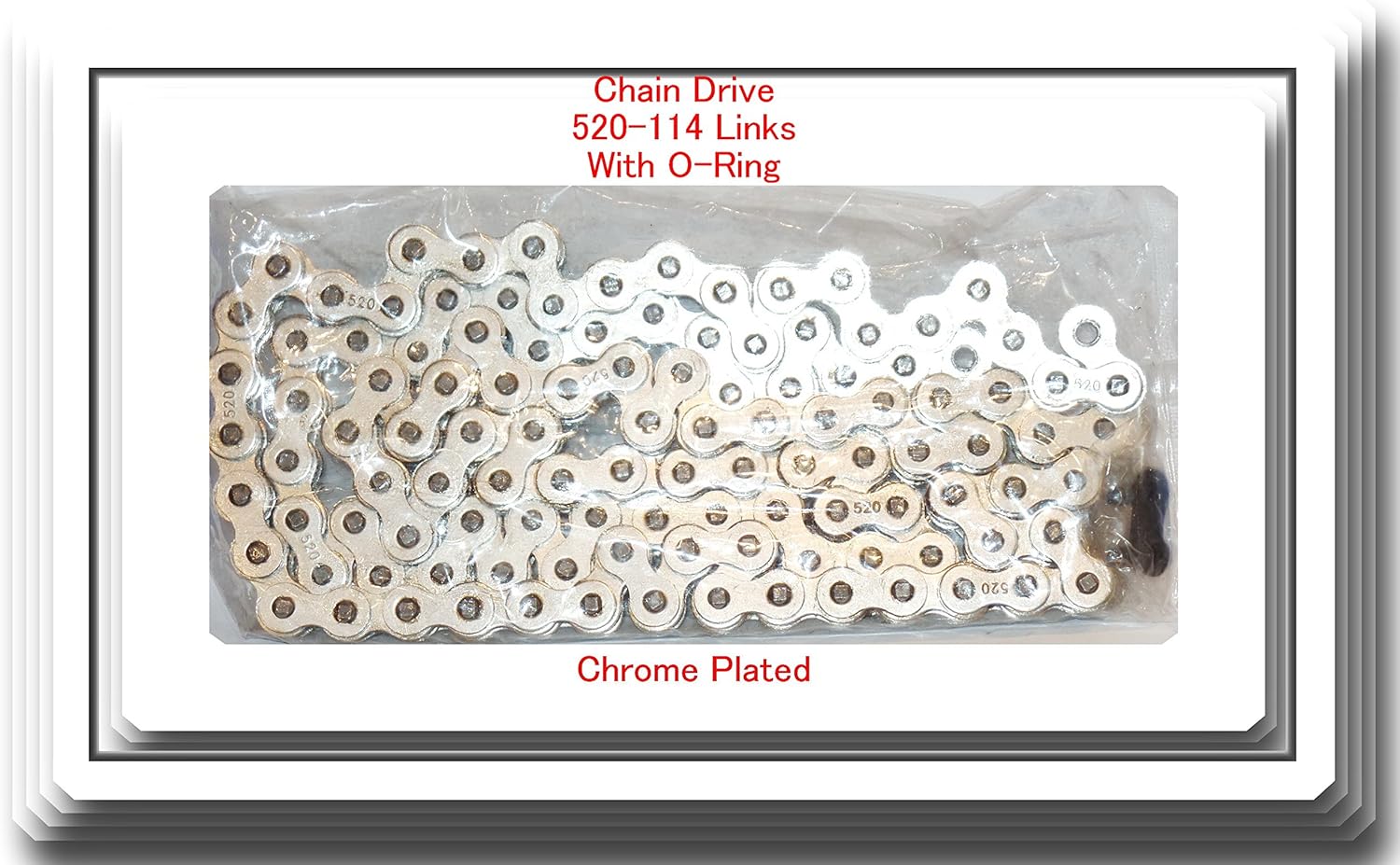 Amazon.com: With O-ring 520-114 Links O-Ring Drive Chain Chrome Plated ...