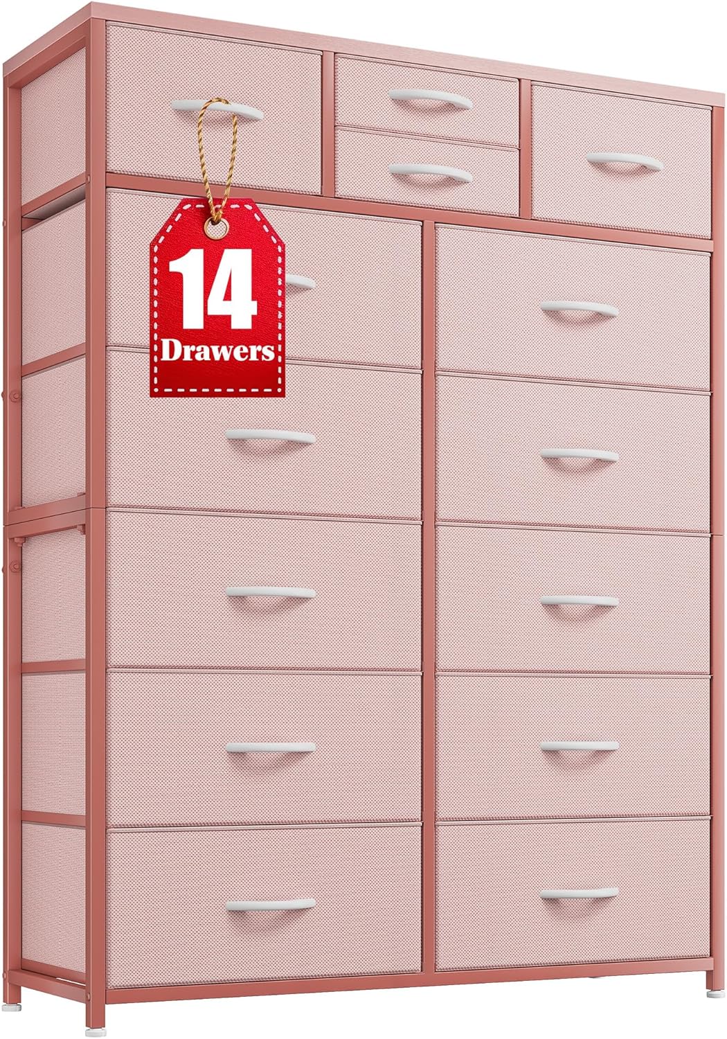 Amazon.com: EnHomee Pink Dresser, Dresser for Girls Bedroom with 14 ...