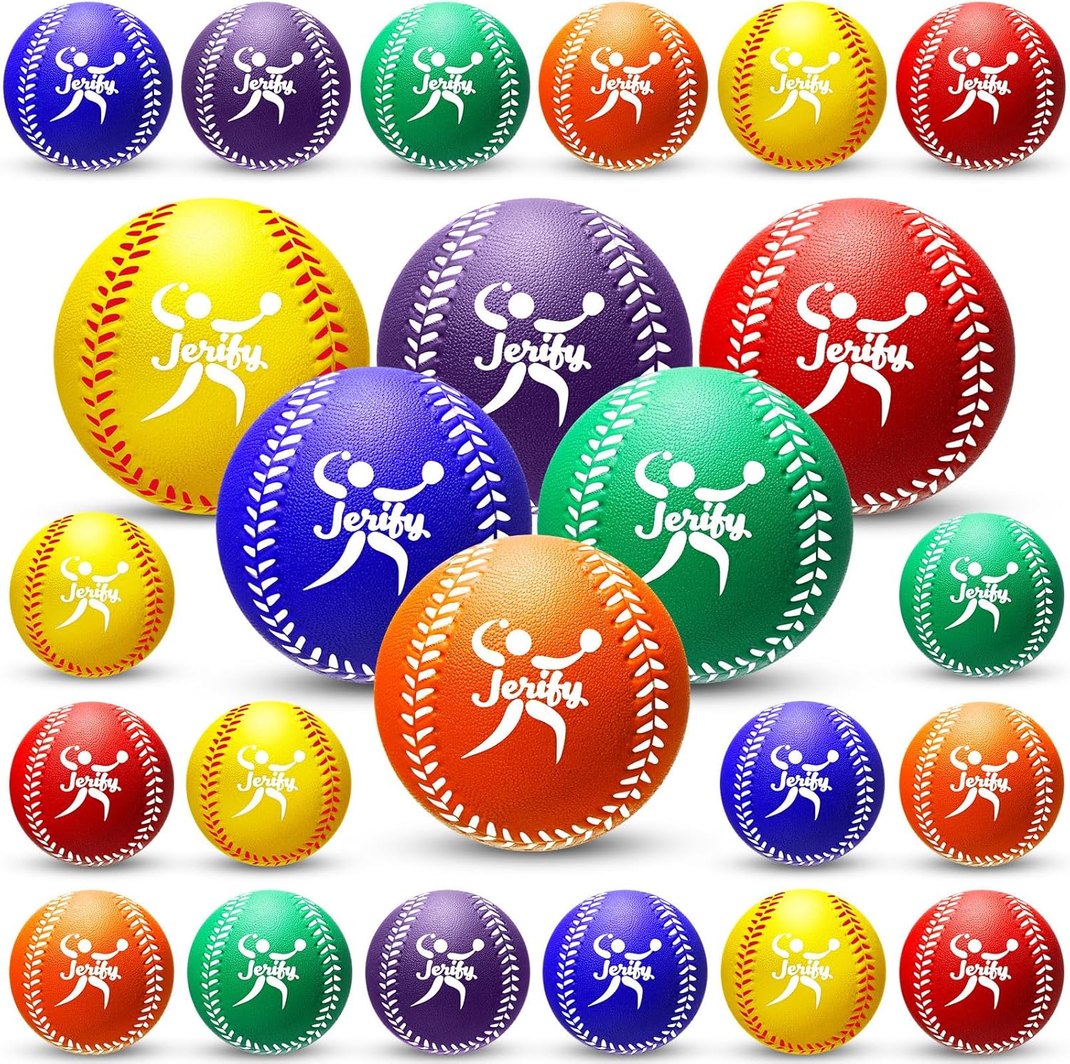 Amazon.com: Jerify 36 Pcs Soft Foam Baseballs for Kids Teenager ...