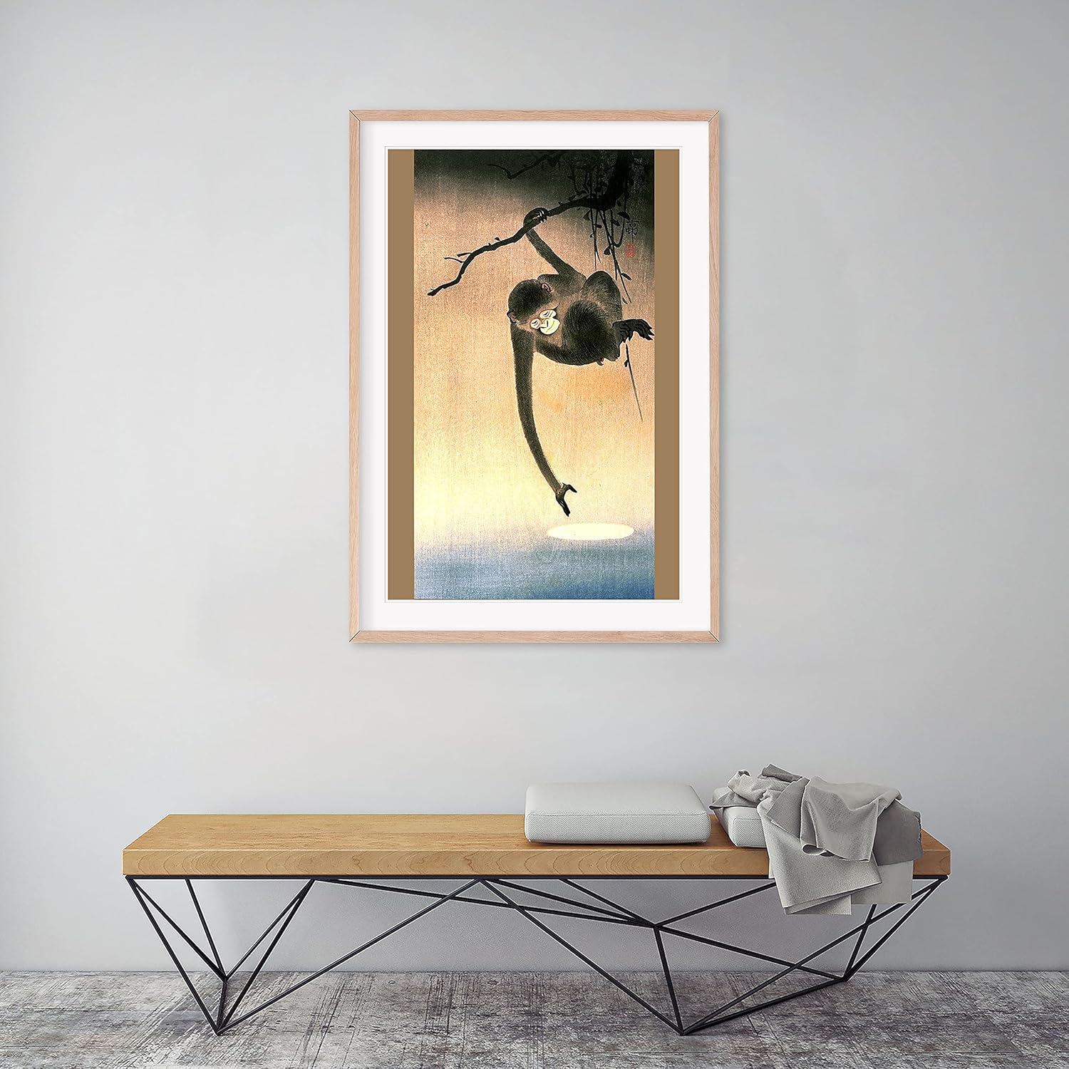 Amazon.com: Skyline Posters Monkey Reaching for Moon 1910 Japanese ...