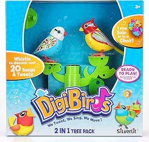 Silverlit 88239 – Digi Bird 2-i-1 lekträd, inklusive 2 fåglar ...