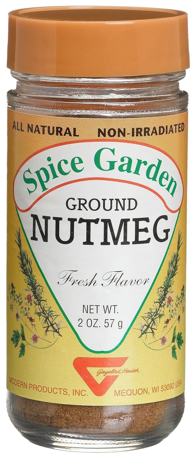 Amazon.com : Spice Garden Nutmeg, Ground, 2-Ounce Glass Jars (Pack of 6 ...