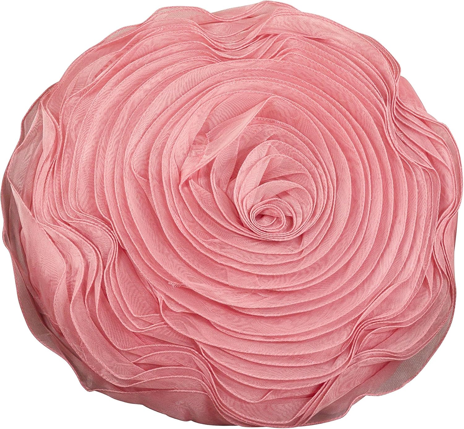 Amazon.com: SARO LIFESTYLE Rose Design Throw Pillow, Dusty Rose, 16 ...