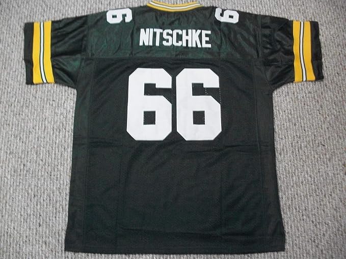 Amazon.com: Ray Nitschke Jersey #66 Green Bay Custom Stitched Green ...