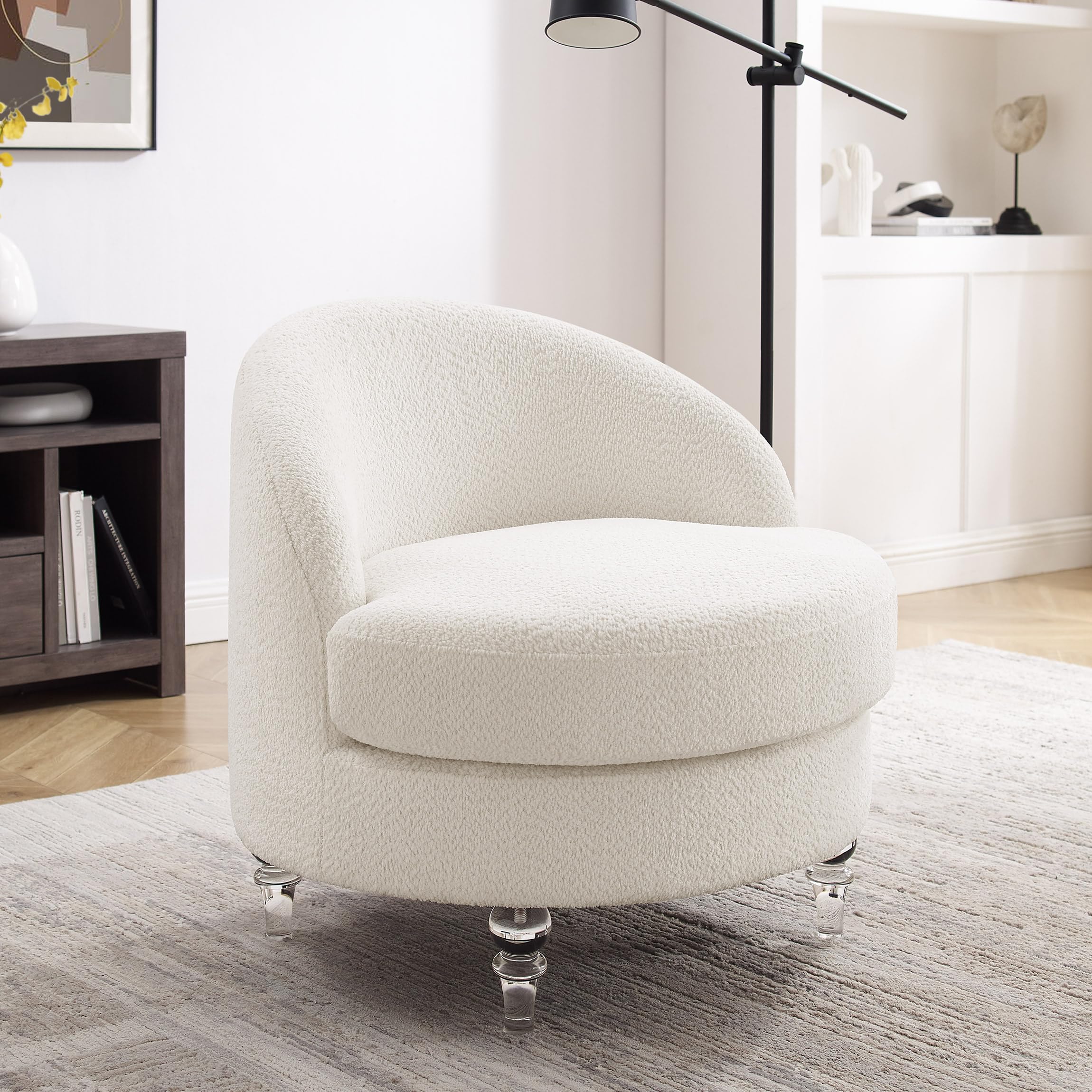 Amazon.com: Modern Armless Accent Chair, Modern Slipper Chair Living ...