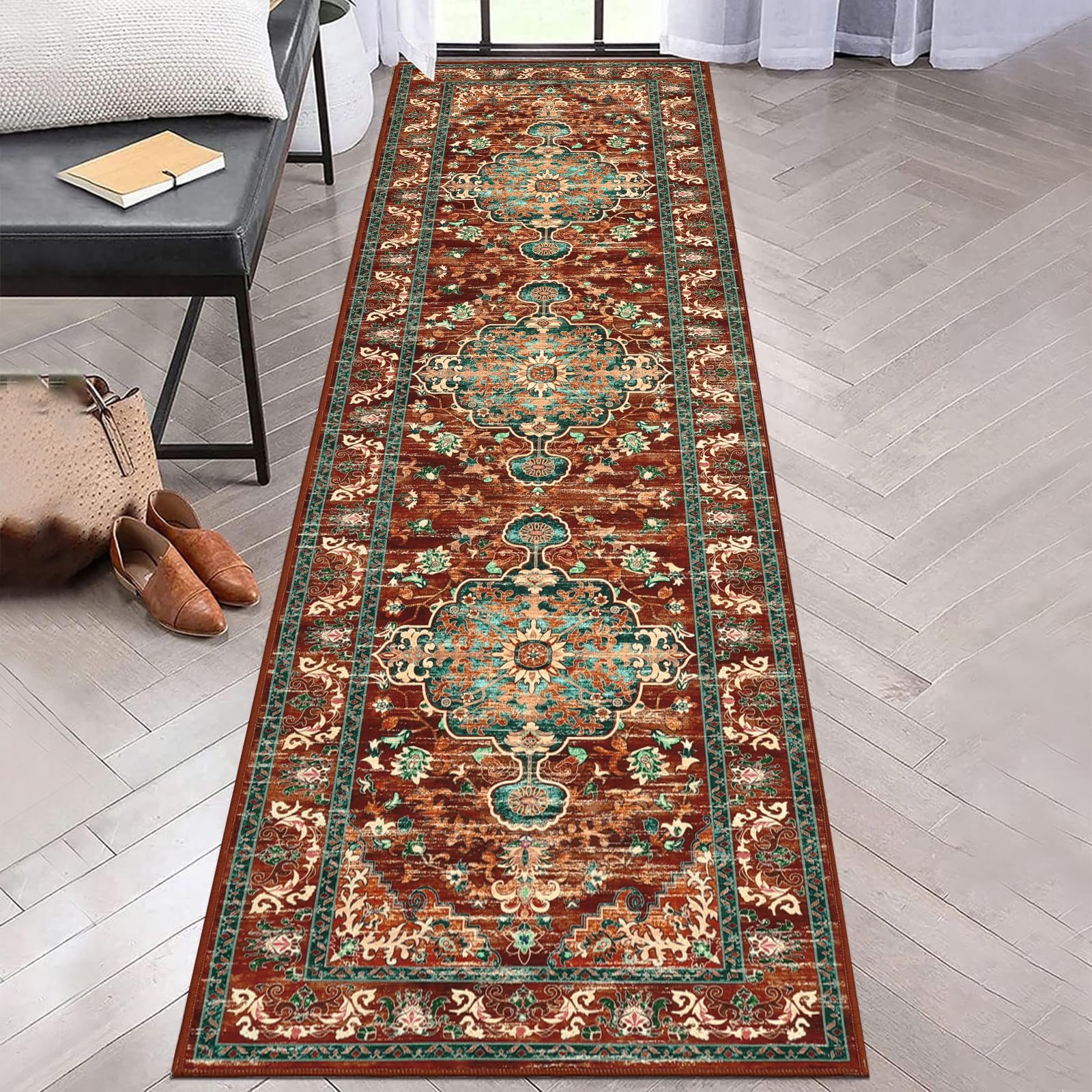 Amazon.com: U'Artlines Boho Hallway Runner Rug 2' x 8' Vintage ...