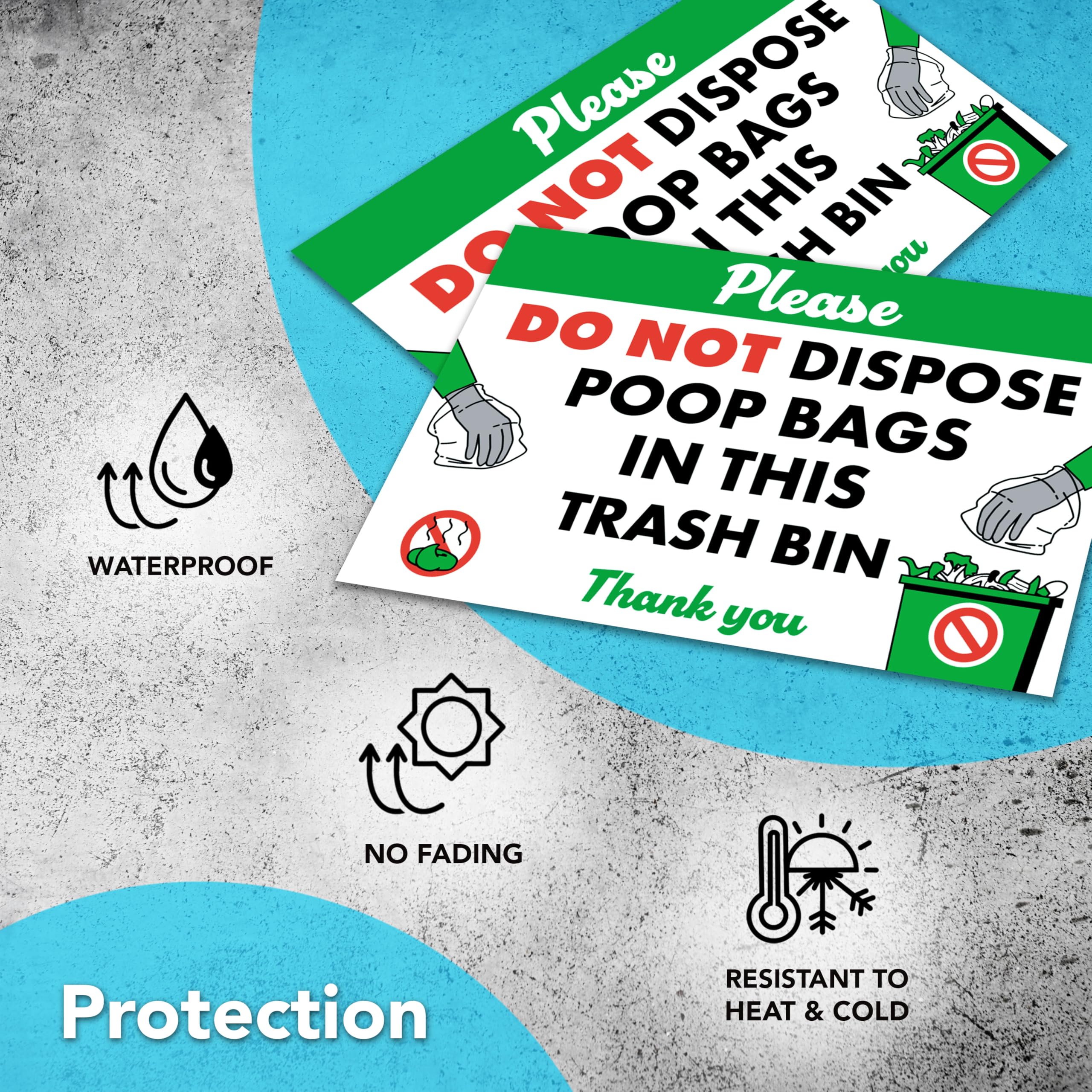 Snapklik.com : 5 PC Please Do Not Dispose Poop Bags In This Trash Bin ...