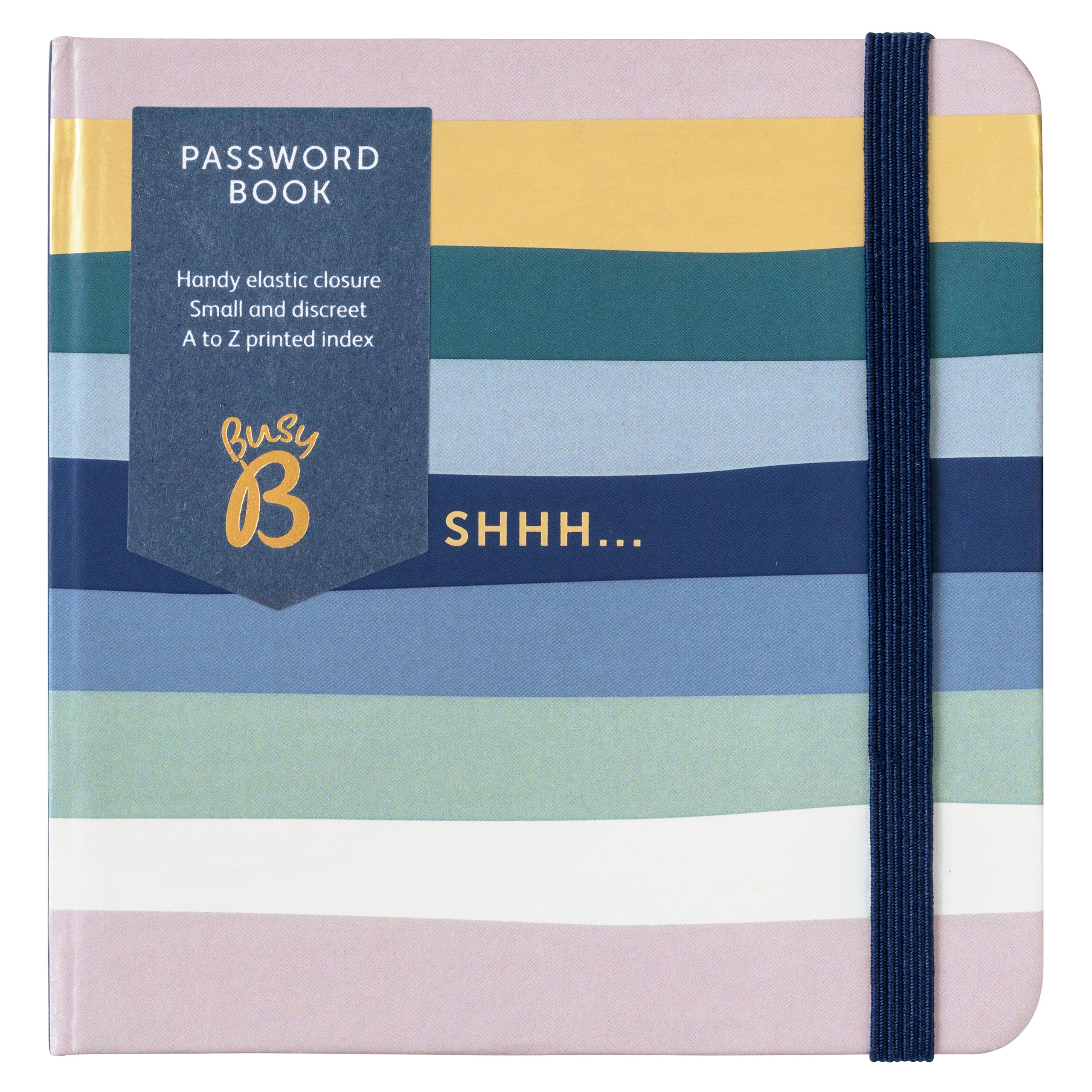 Busy B Password Book - Multicoloured Striped Cover – All your Passwords ...