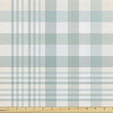 Amazon.com: Ambesonne Muted Colors Fabric by The Yard, Continuous ...