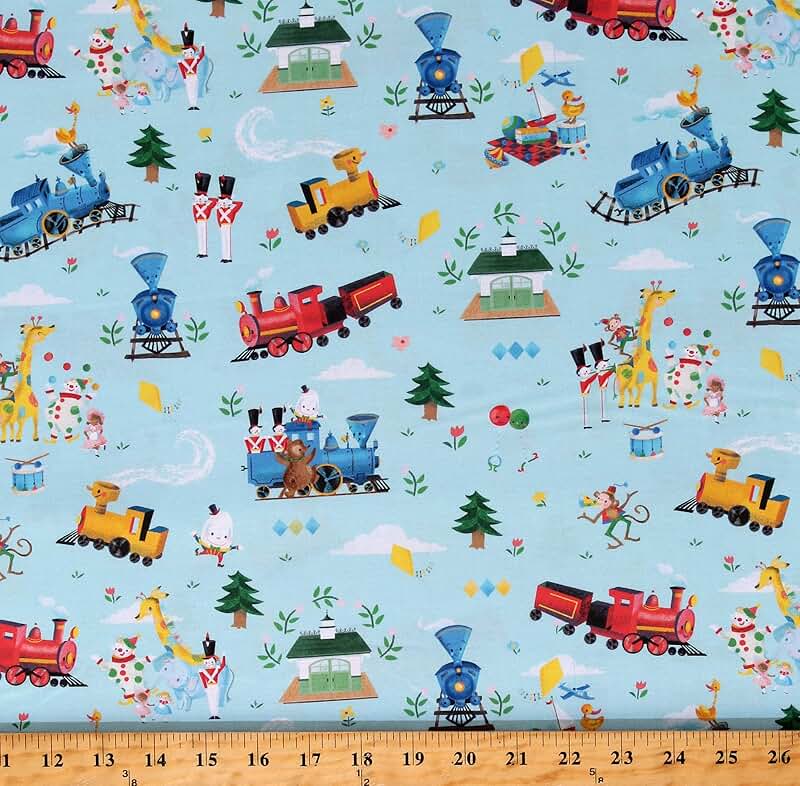 Amazon.com: train fabric by the yard