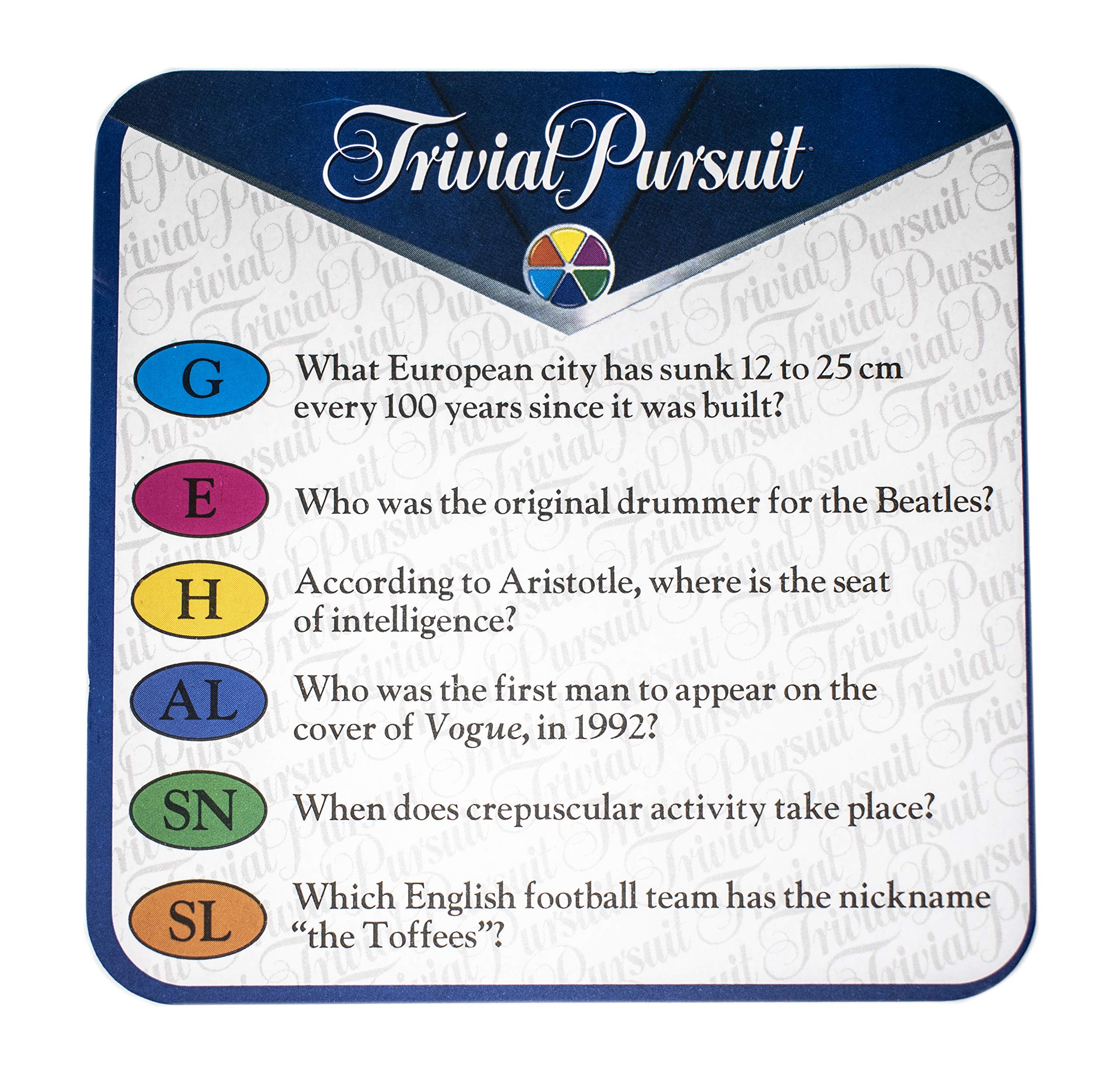 Trivial Pursuit Card Trivial Pursuit Subsidiary Card Set, Genus II