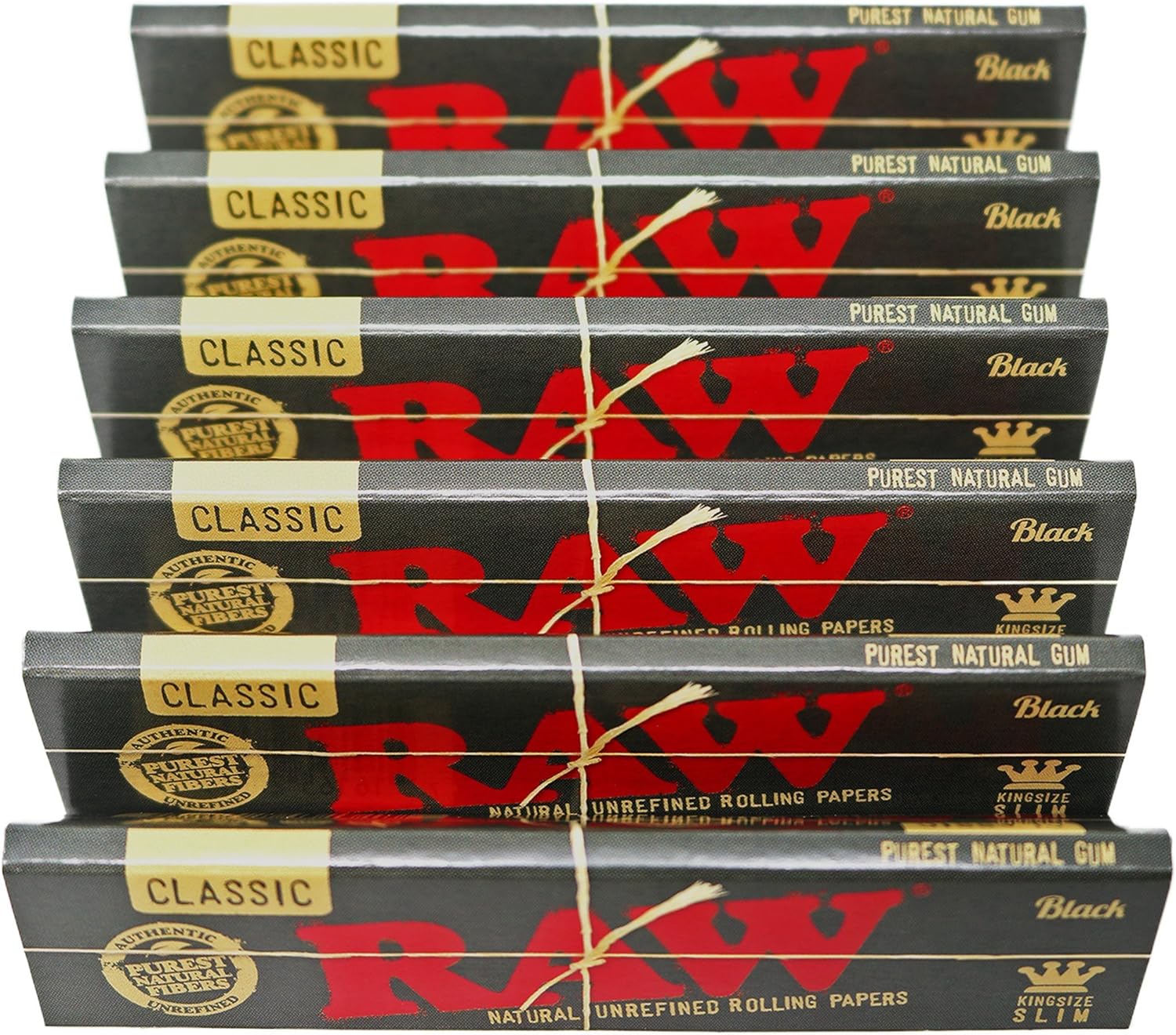 Amazon.co.jp: RAW Classic Black King Size Slim Natural Unrefined Ultra ...