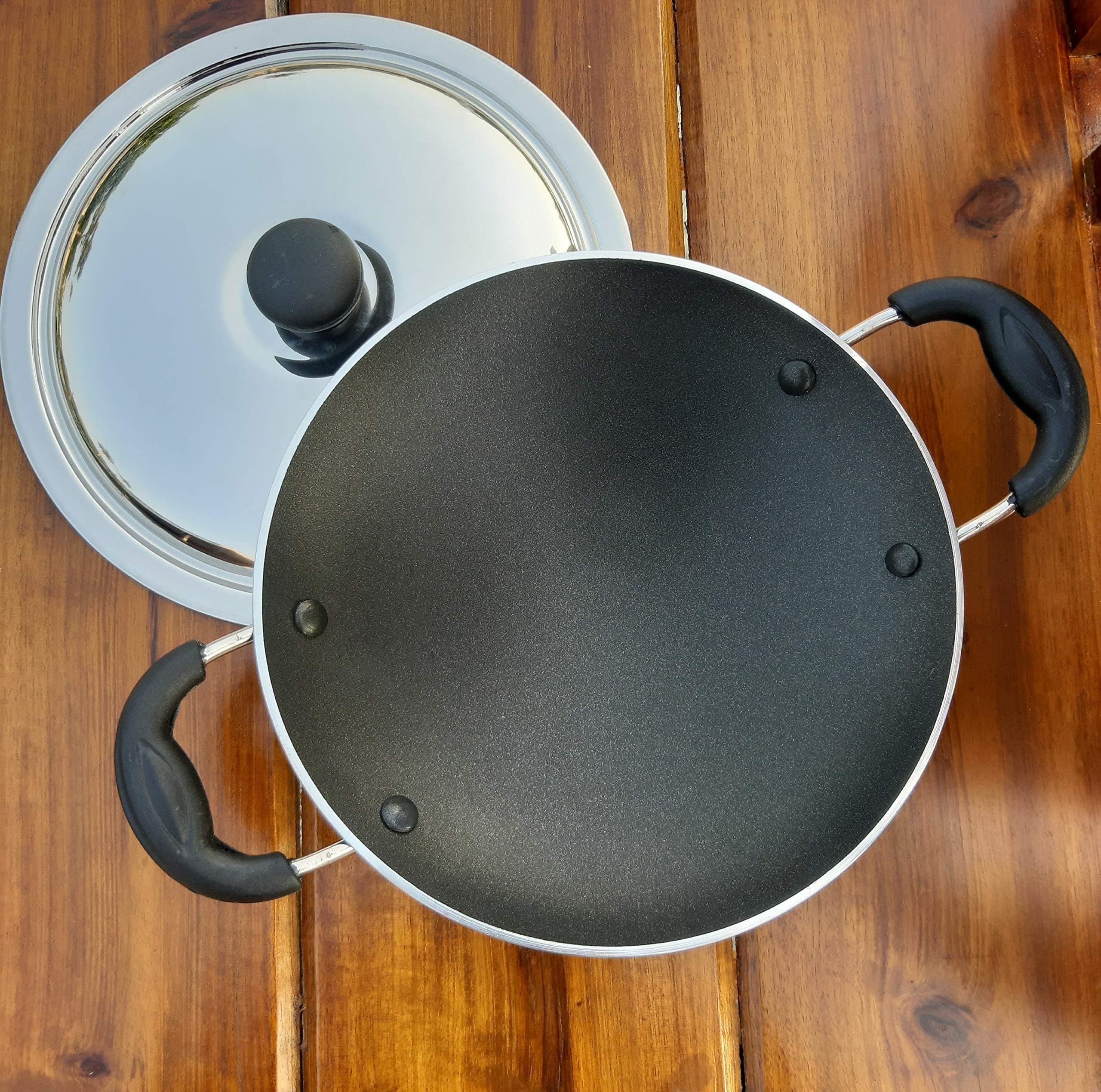 Buy Butterfly Raga Non-Stick Aluminium Appachatty with Lid, 20 cm ...