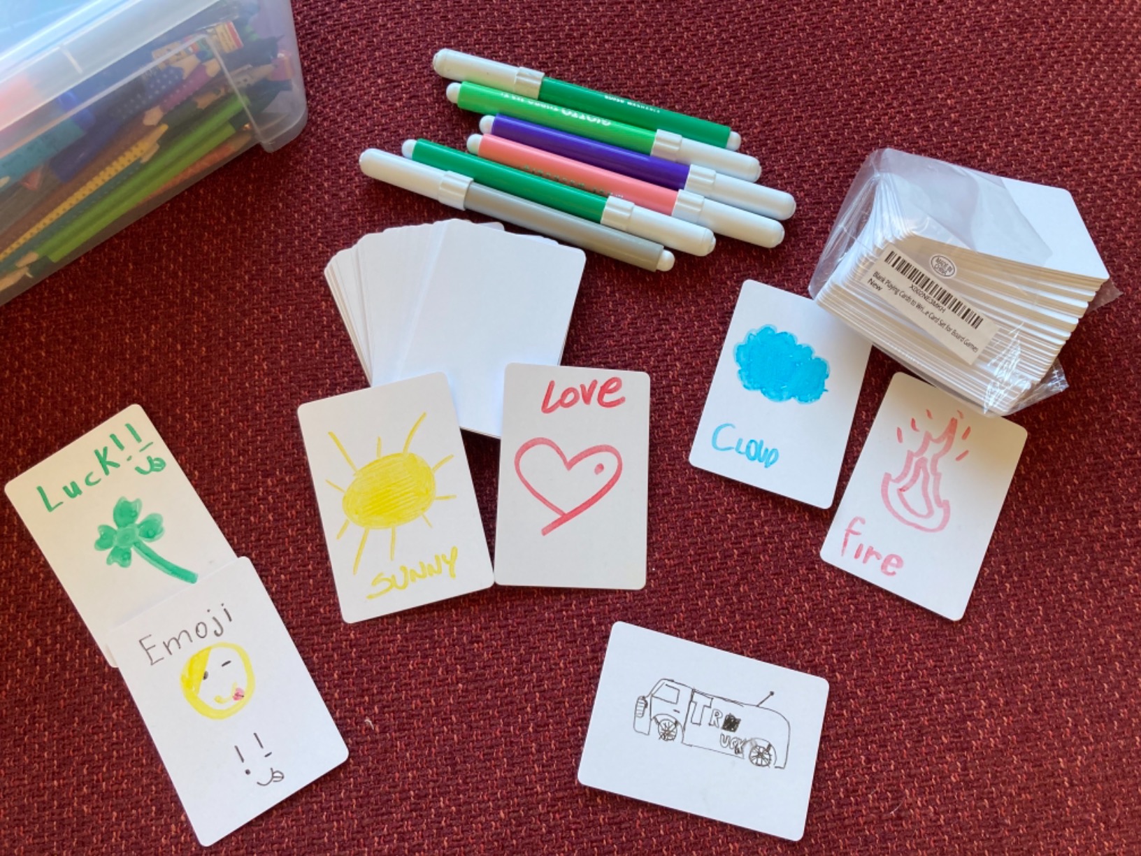 Amazon.com: Blank Playing Cards to Write On 180-Piece Deck - White ...