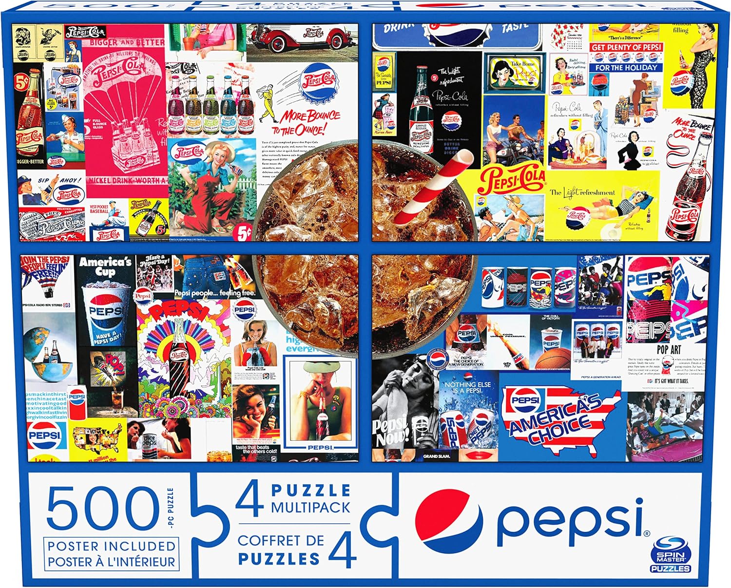Pepsi, 4 Puzzle Multipack, 500 Pieces Combine to Form Novelty Soda ...
