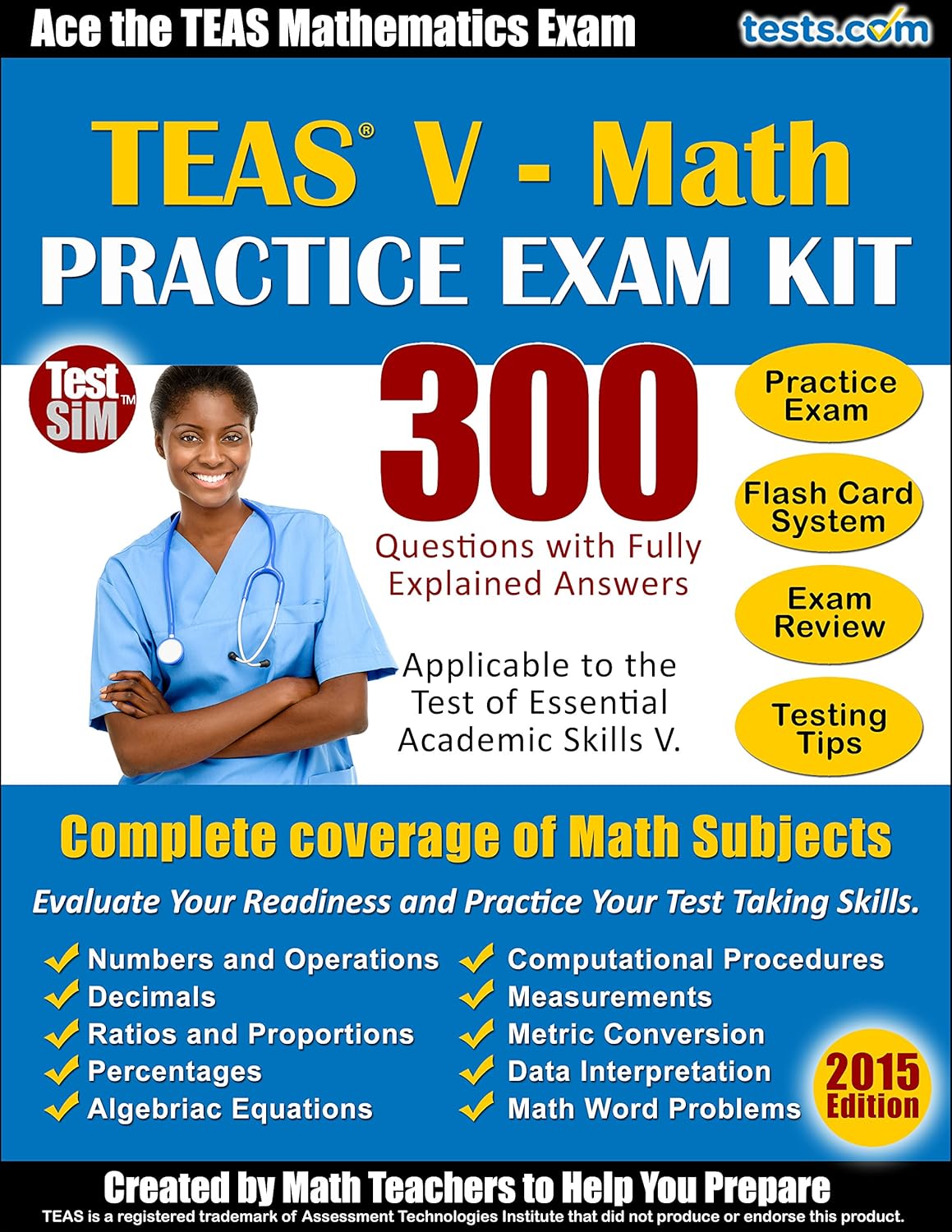 Amazon.com: TEAS V - Math Practice Exam Kit: Ace the TEAS Math Exam ...