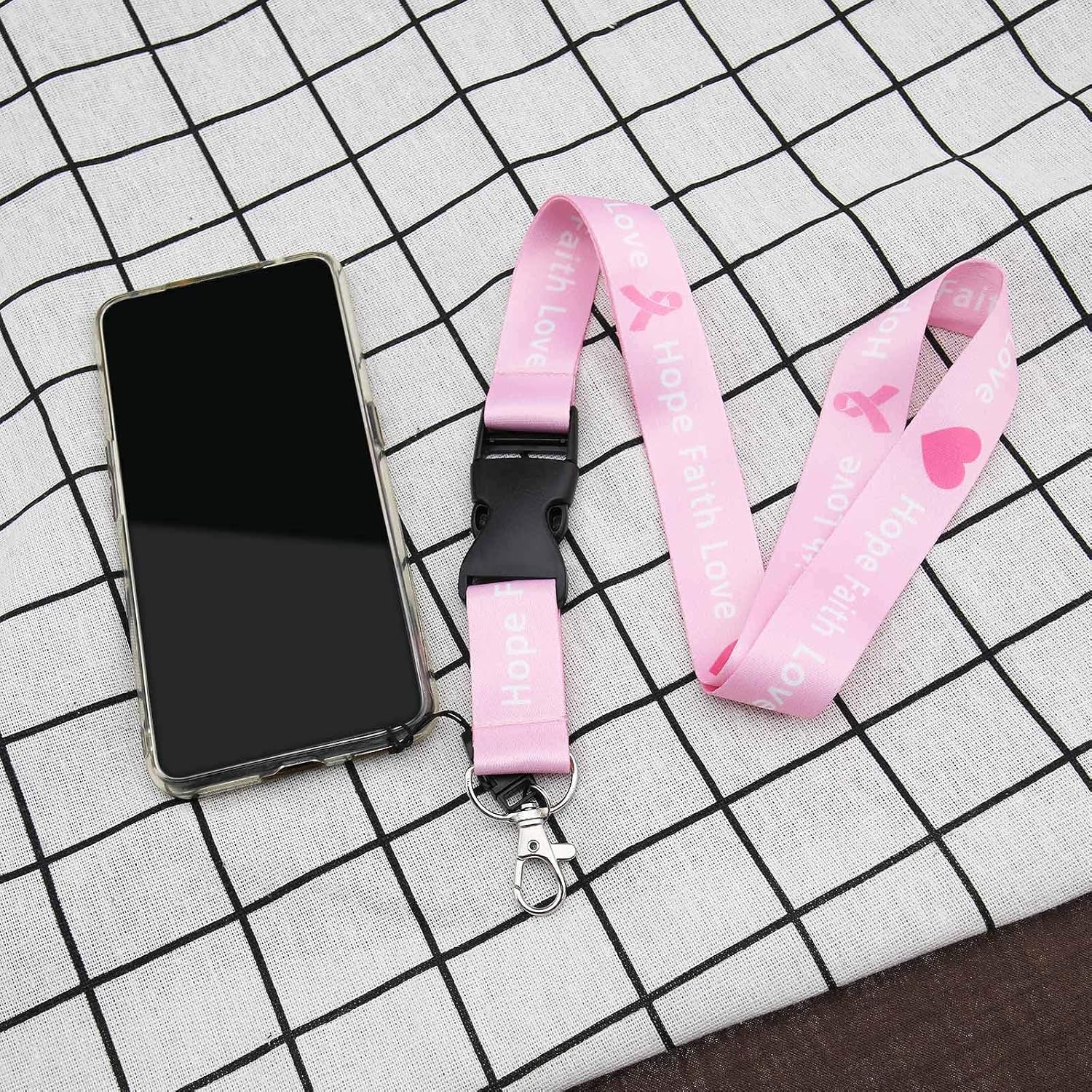 2Pcs Detachable Neck Lanyards with Metal Clip Clasp Rope Buckle for ...