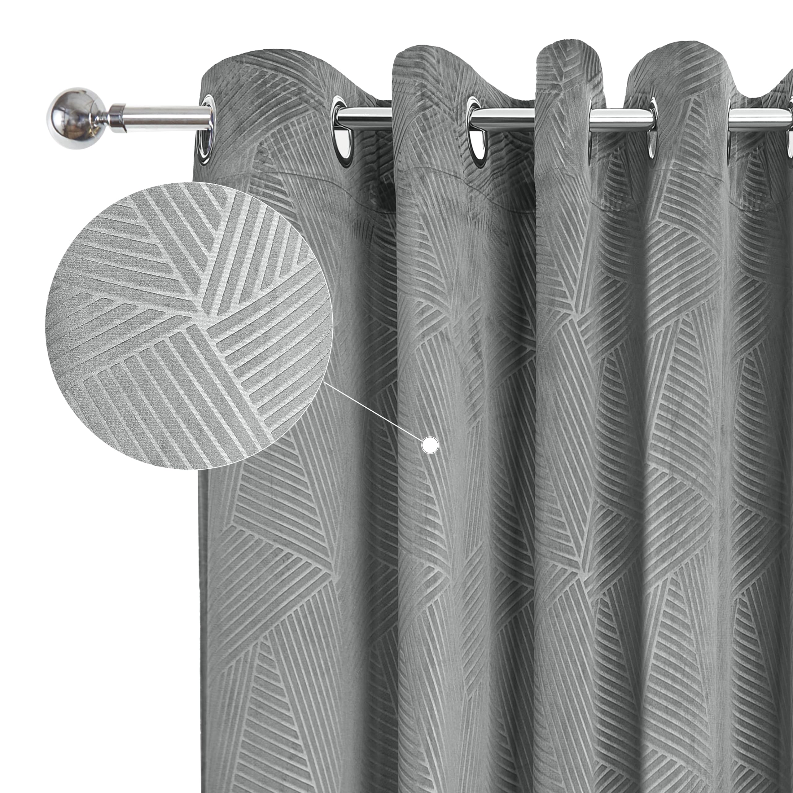 Emma Barclay – Embossed Velvet Blackout Curtains for Bedroom Living ...