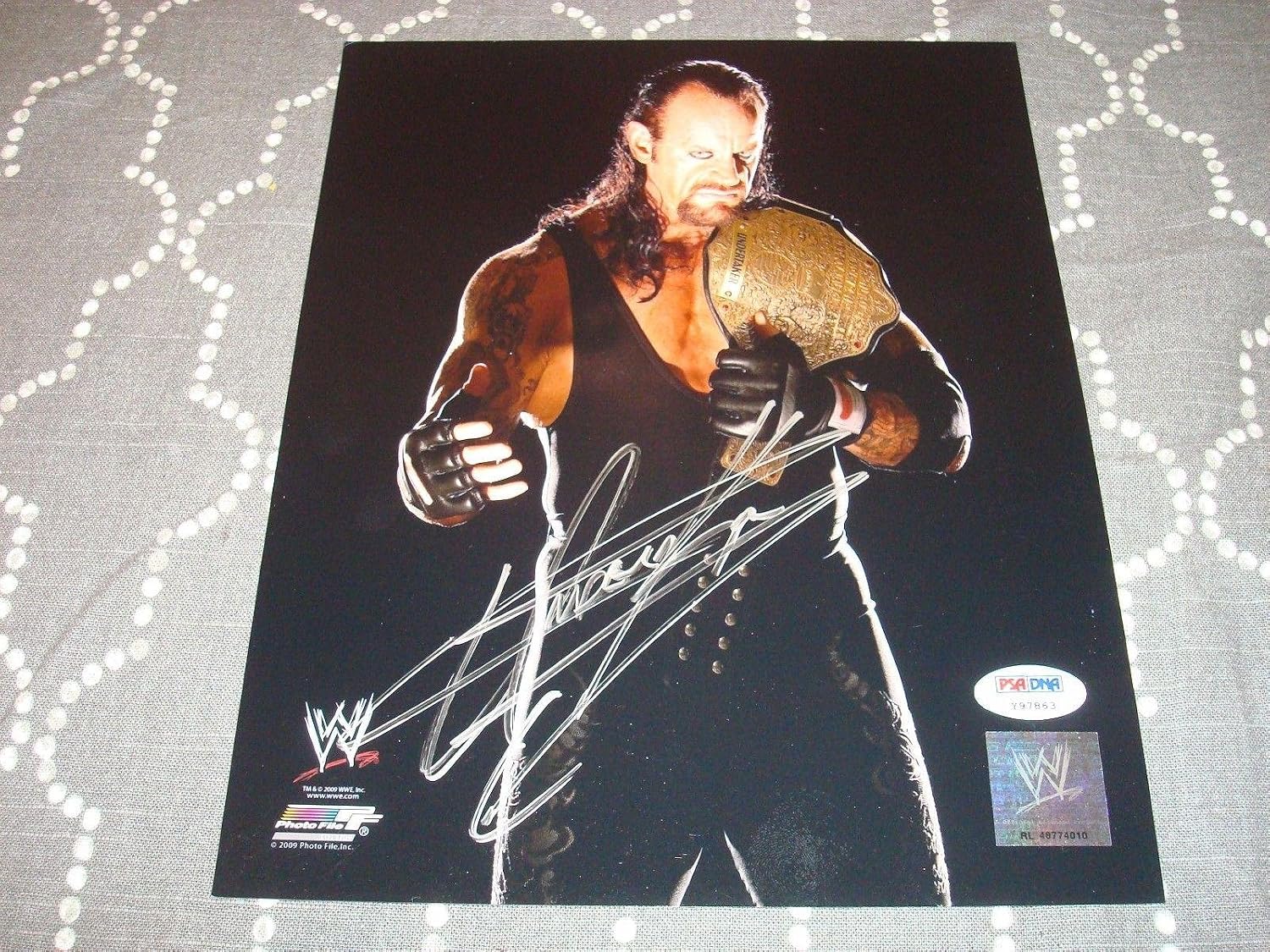 The Undertaker Signed WWE 8x10 Photo Autographed COA Wrestlemania WWF ...