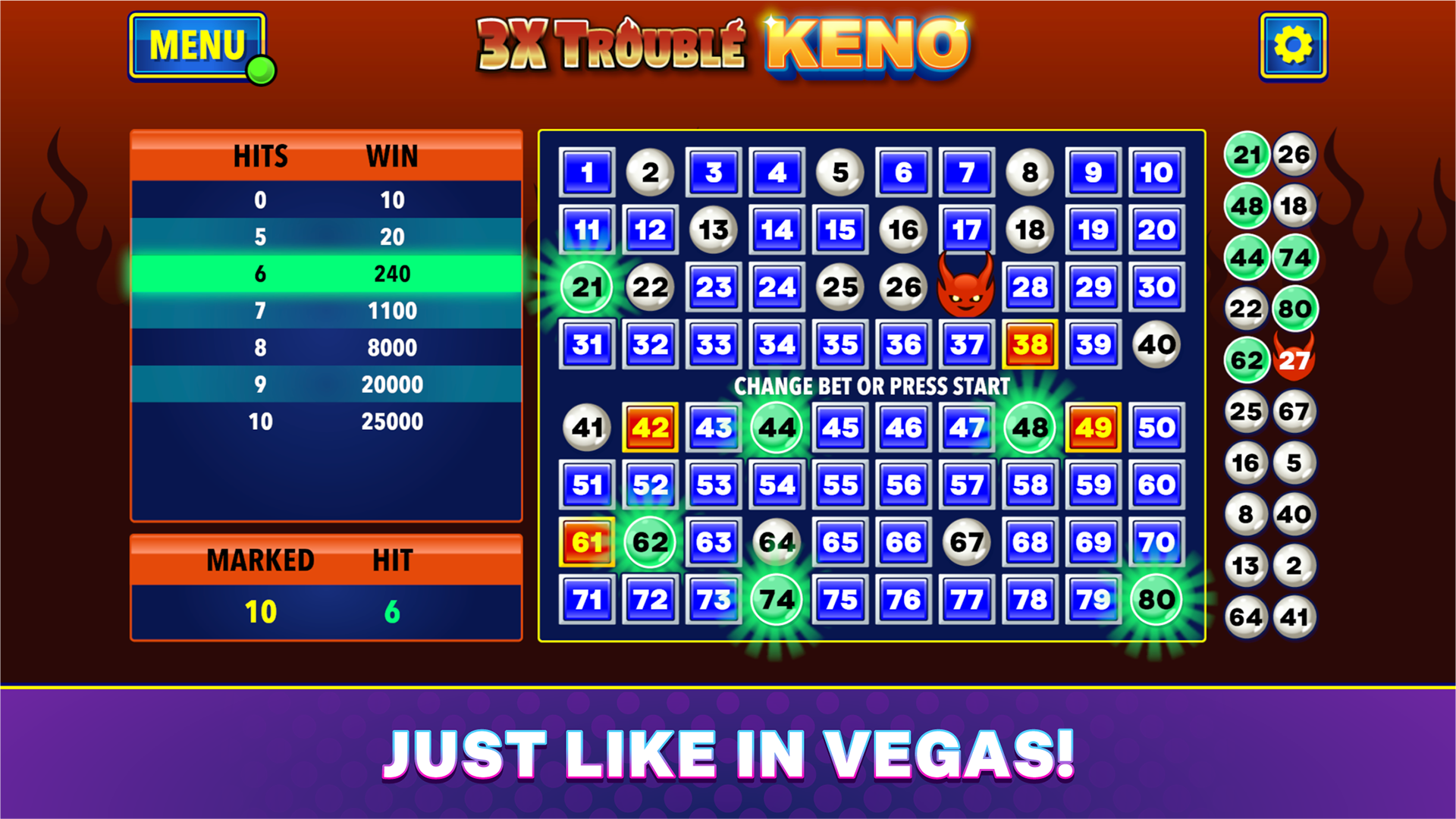 Keno Vegas - Casino Games - App on Amazon Appstore
