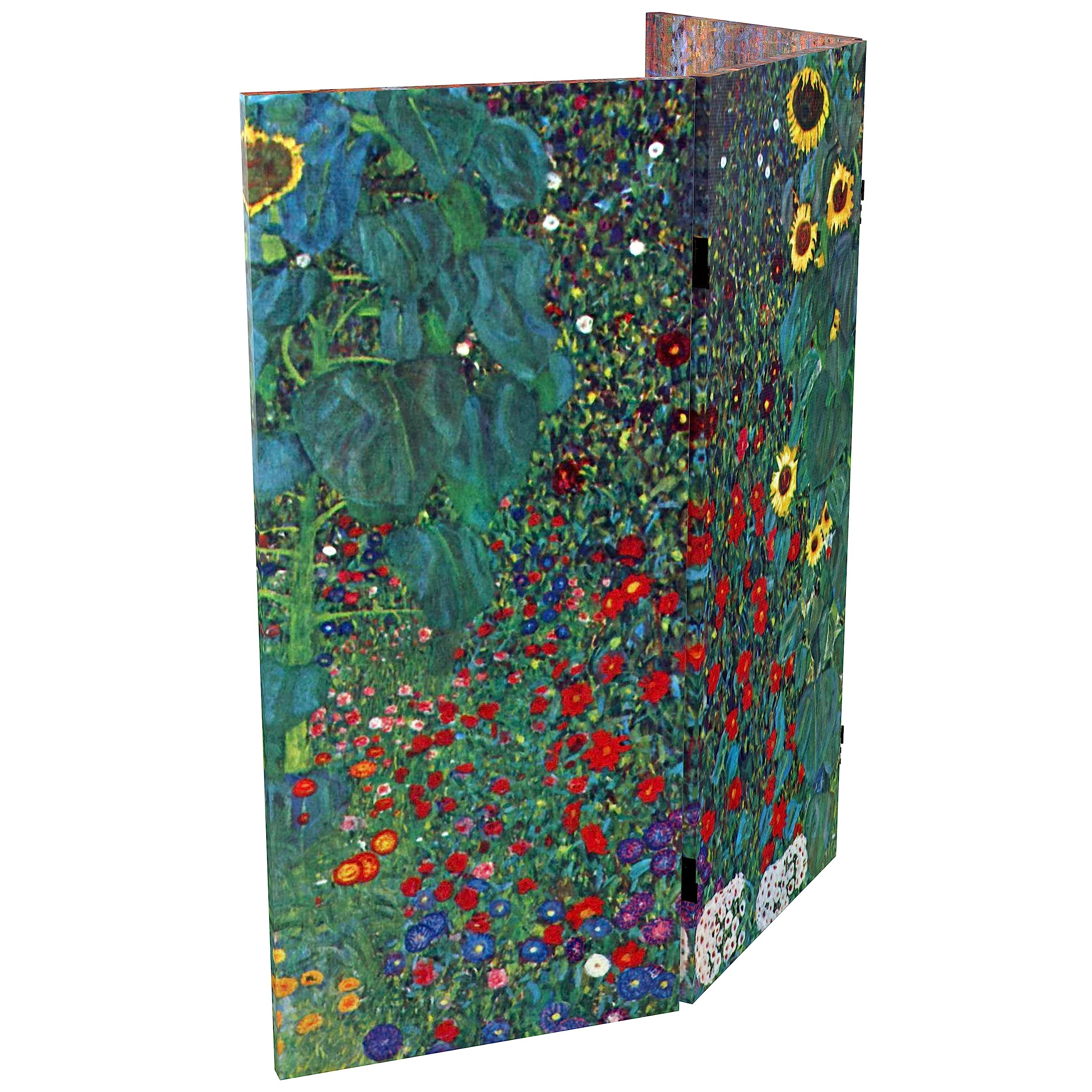 Red Lantern Double Sided Works of Klimt Room Divider - Tannenwald/Farm ...