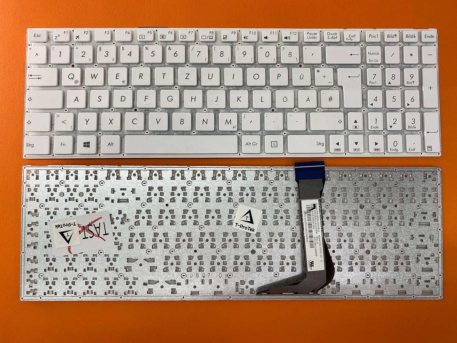 T-ProTek German – White Keyboard without Frame Compatible with Asus ...