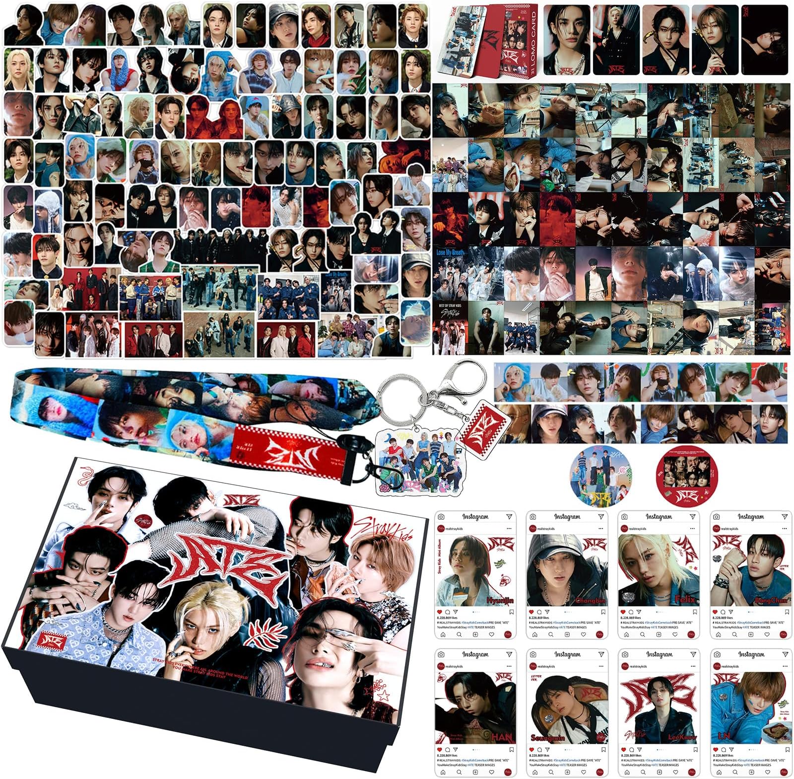 Amazon.com: KPOPBP Stray Kids ATE Album Merch Gift Box Set Kpop ...