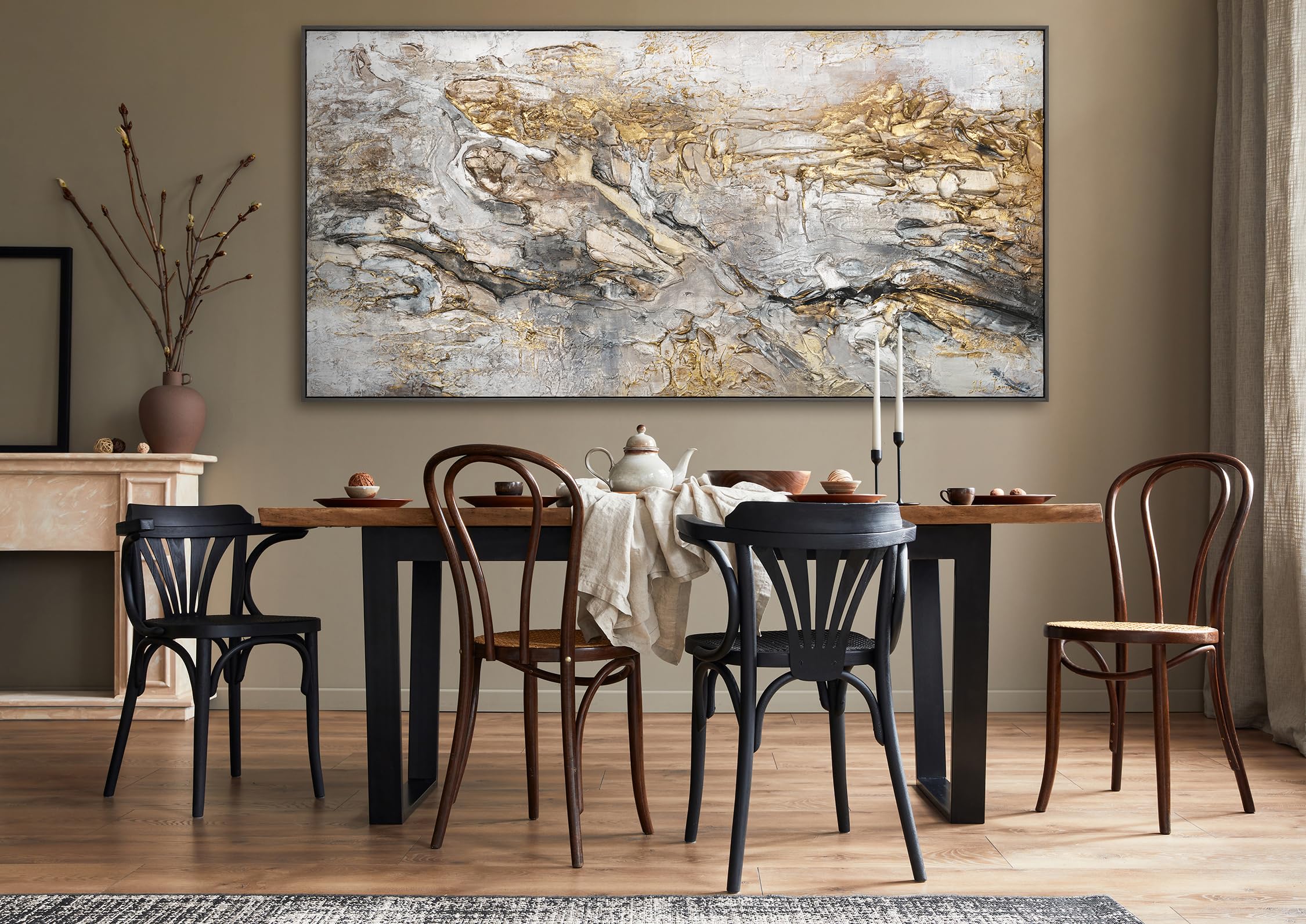 Snapklik.com : YS-Art Framed Painted Acrylic Painting On Canvas Glow ...