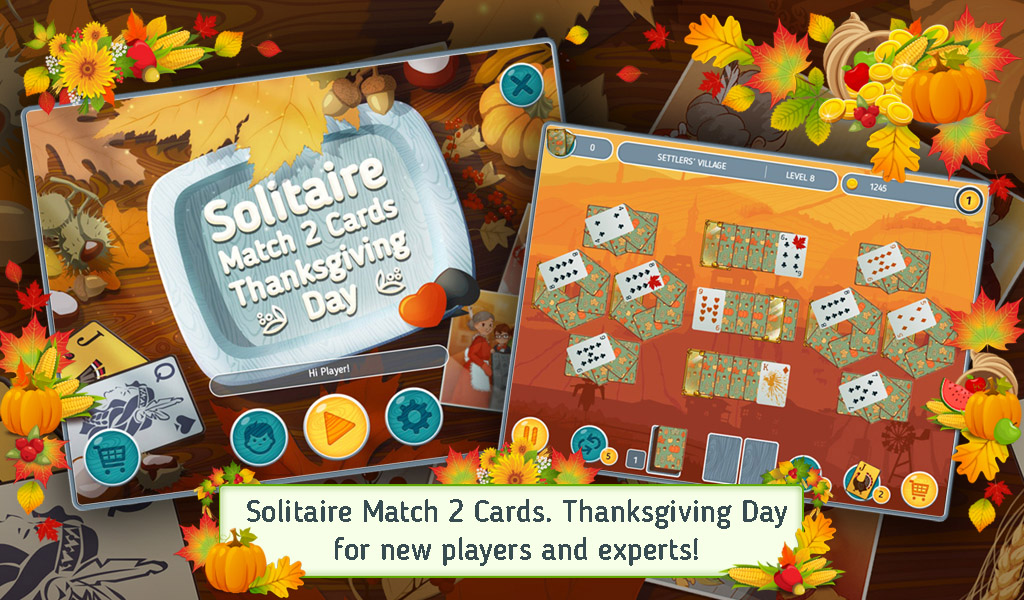 Solitaire Match 2 Cards. Thanksgiving Day - App on the Amazon Appstore